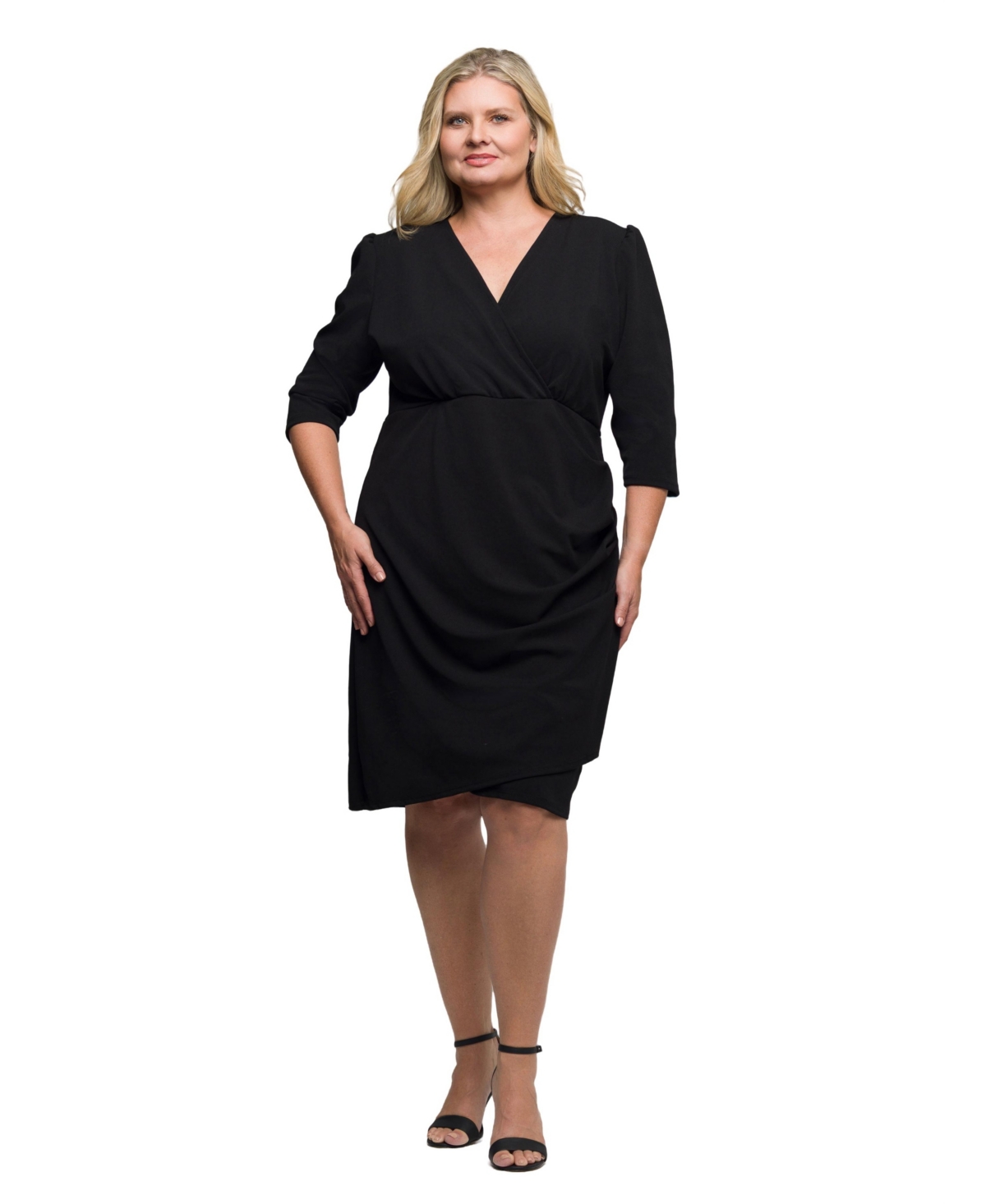 Click here for 24seven Comfort Apparel Plus Size Solid Color V Ne... prices