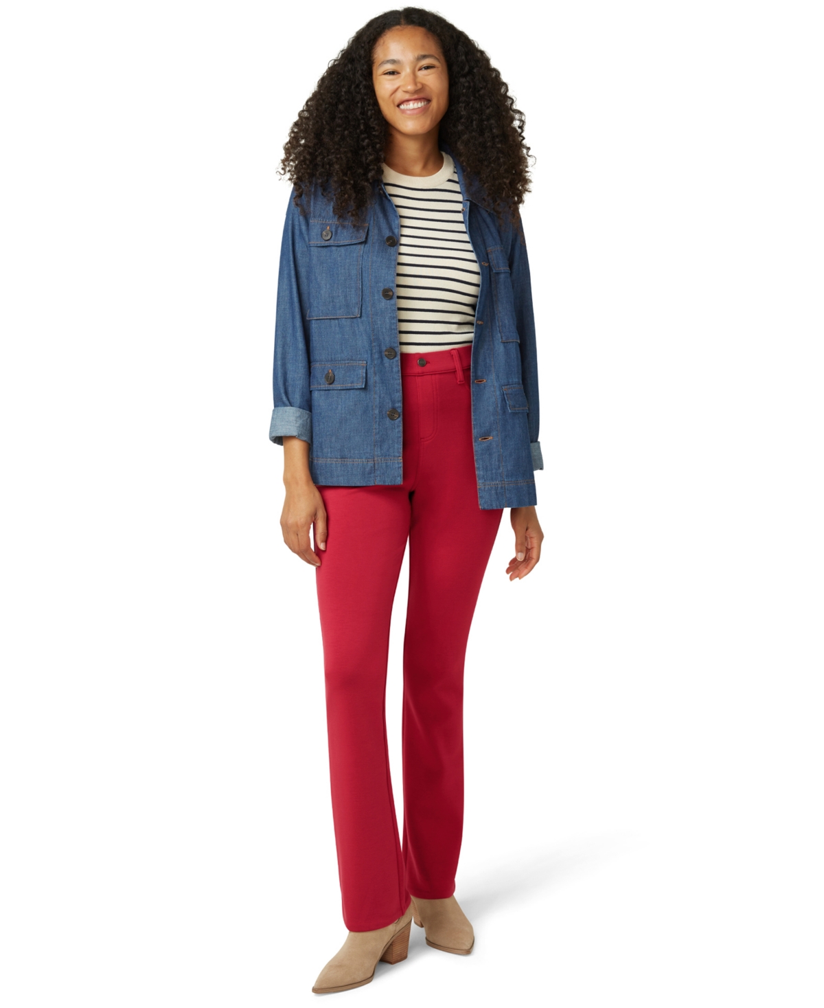 Click here for Hue Womens Double Soft Jersey Pants - Jester Red prices