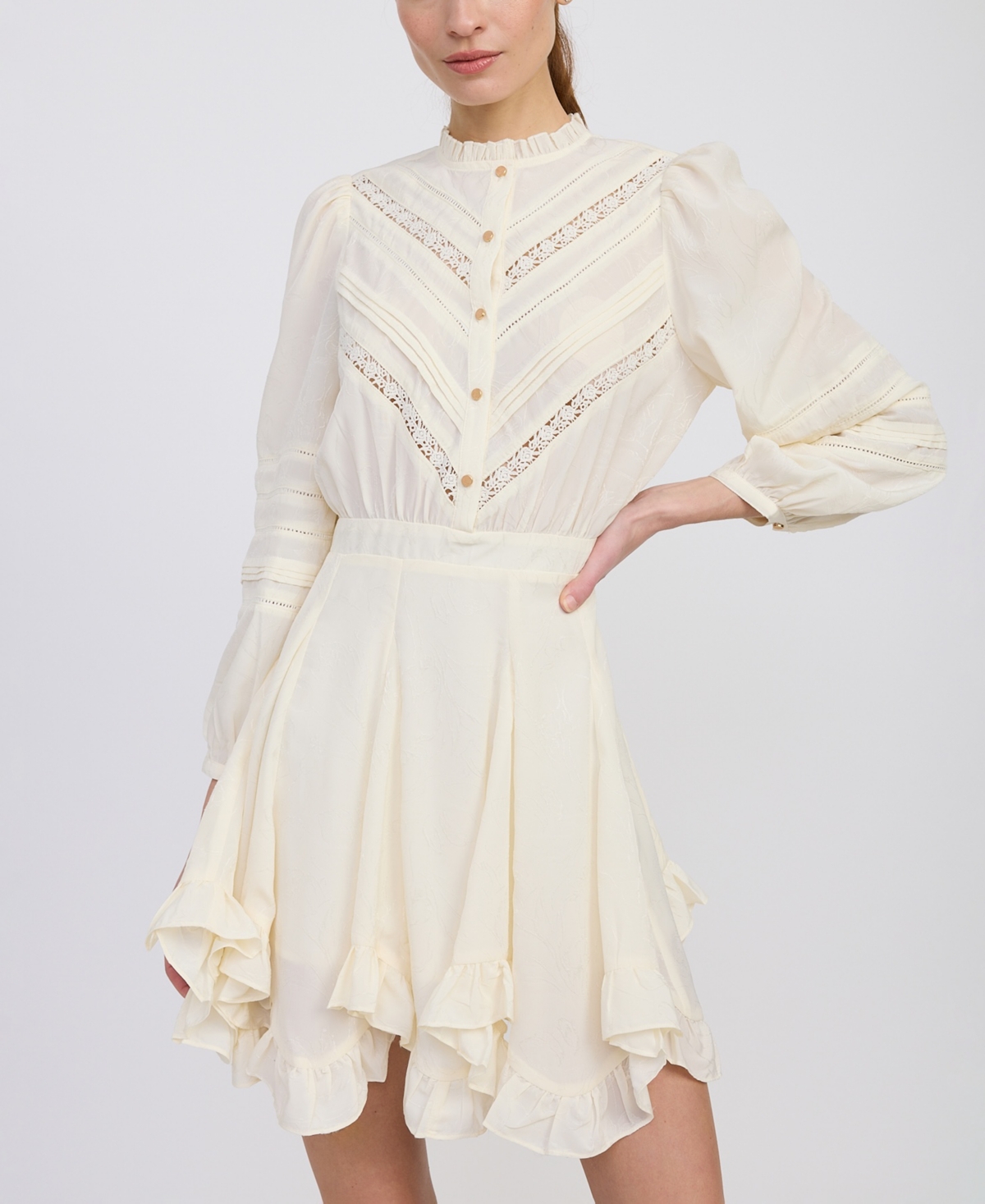 Click here for En Saison Womens Gabriella Mini Dress - Ivory prices