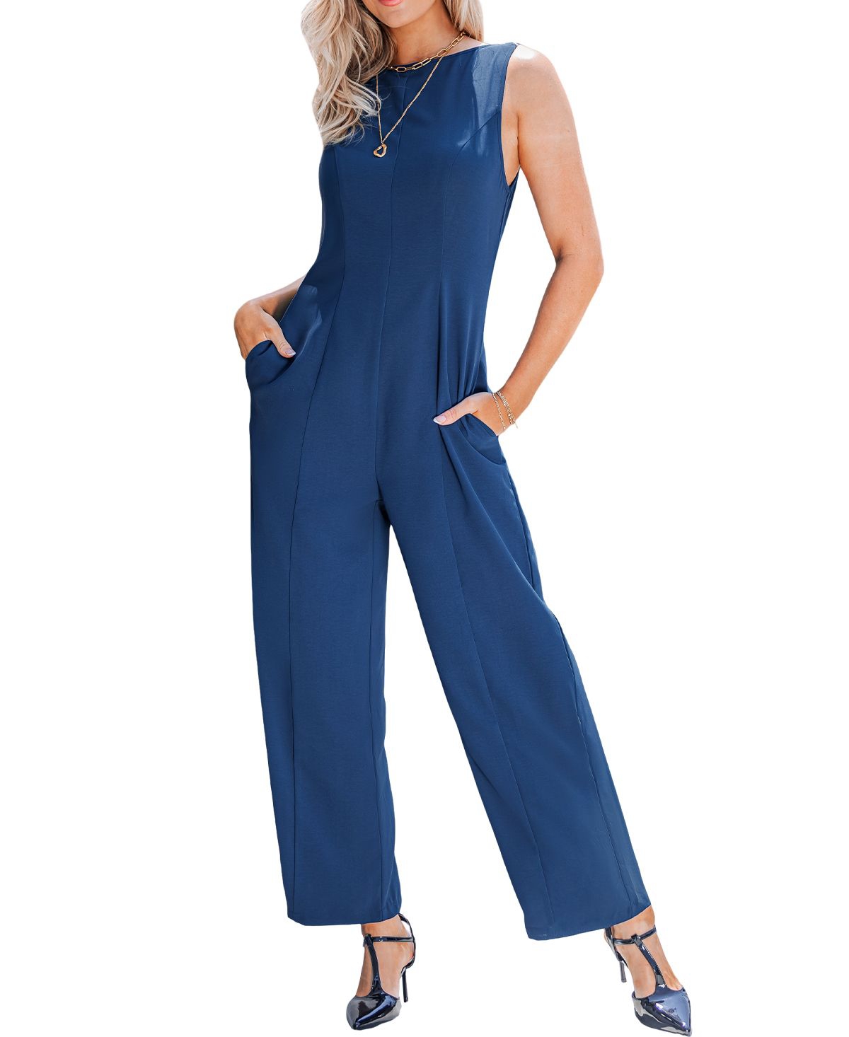 Click here for Cupshe Womens Modern Utility Wide Leg Jumpsuit - D... prices
