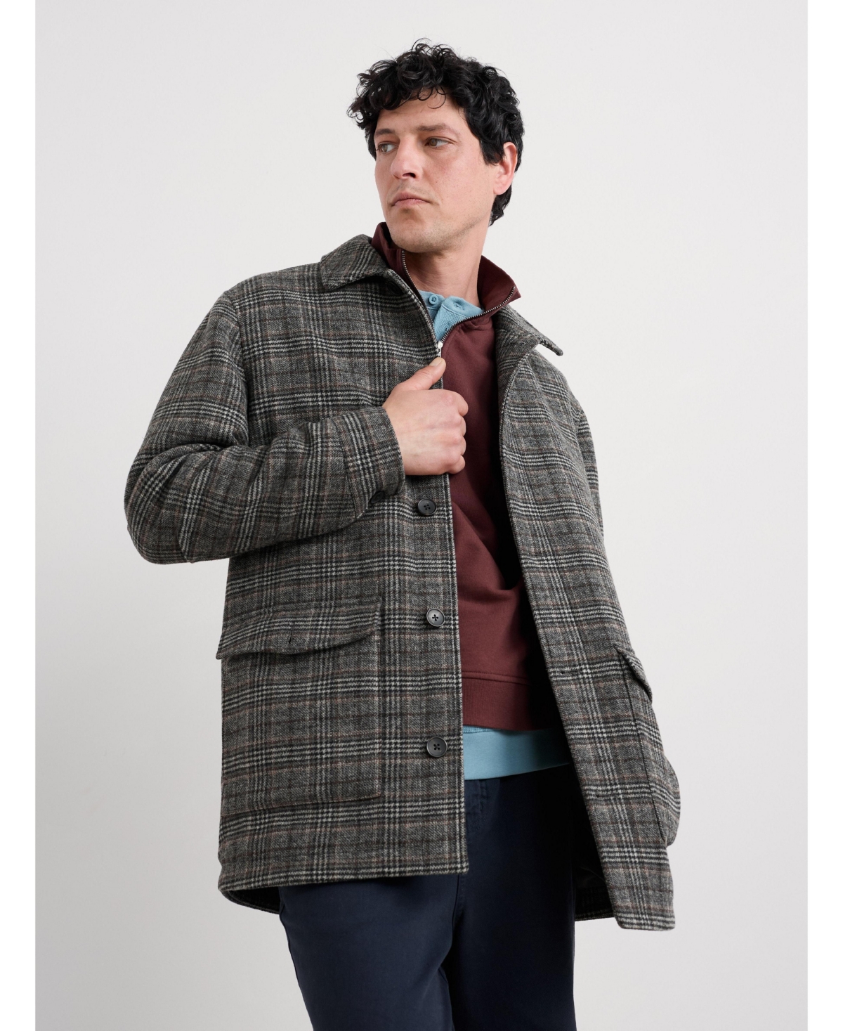 Click here for Seasalt Cornwall Mens Rowlocks Check Coat - Venwyn... prices