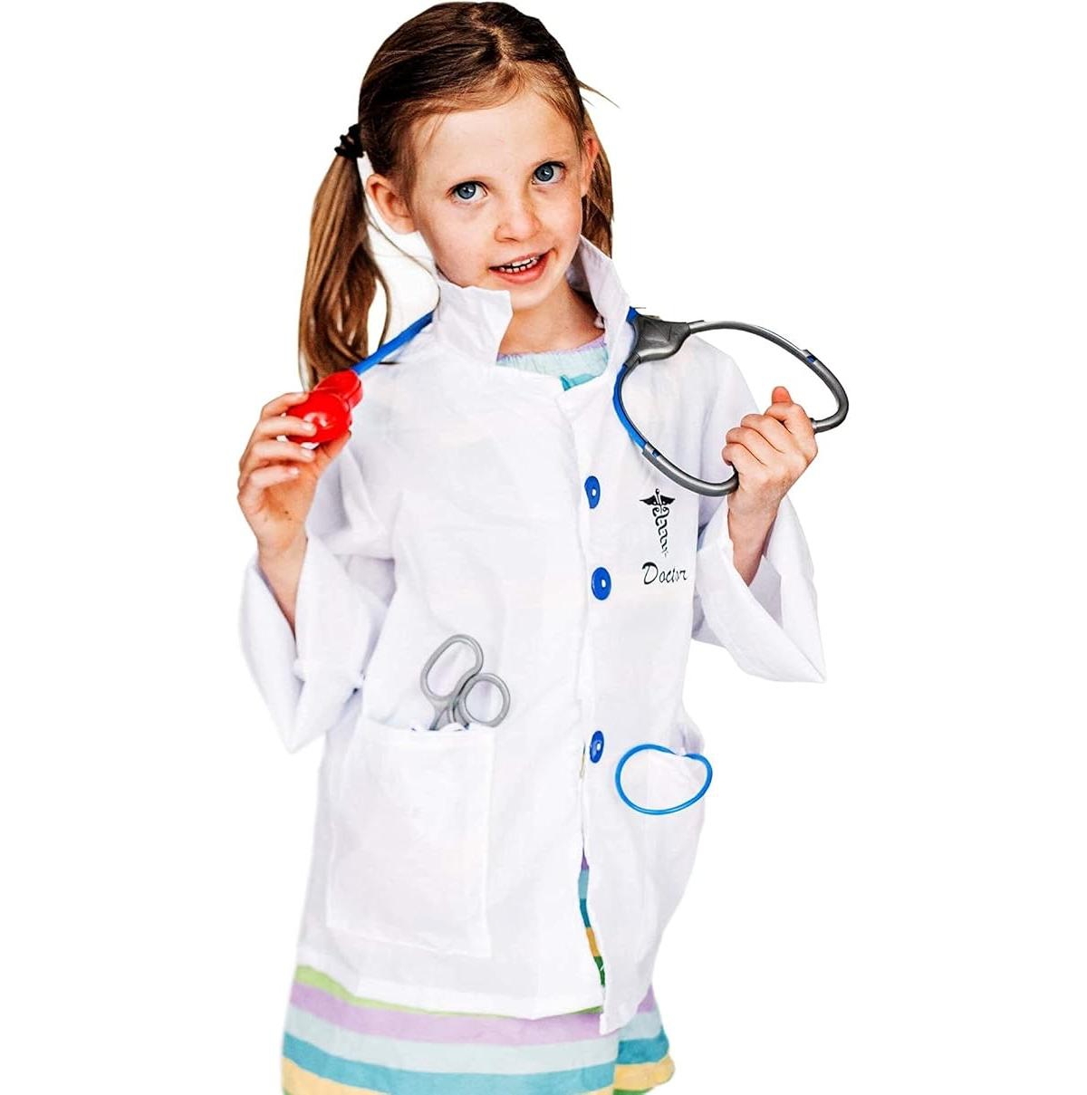 Click here for Dress Up America Kids Doctor Role Play Set - White... prices