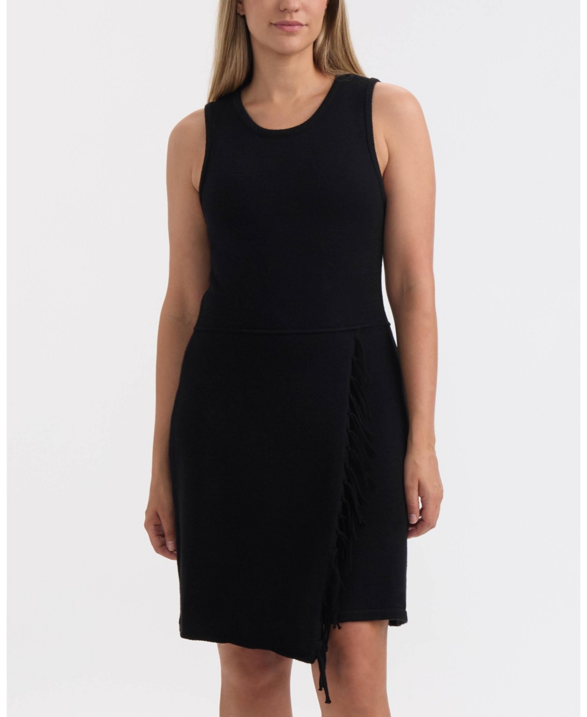 Click here for Ellen Tracy Womens Sleeveless Dress with Fringe De... prices