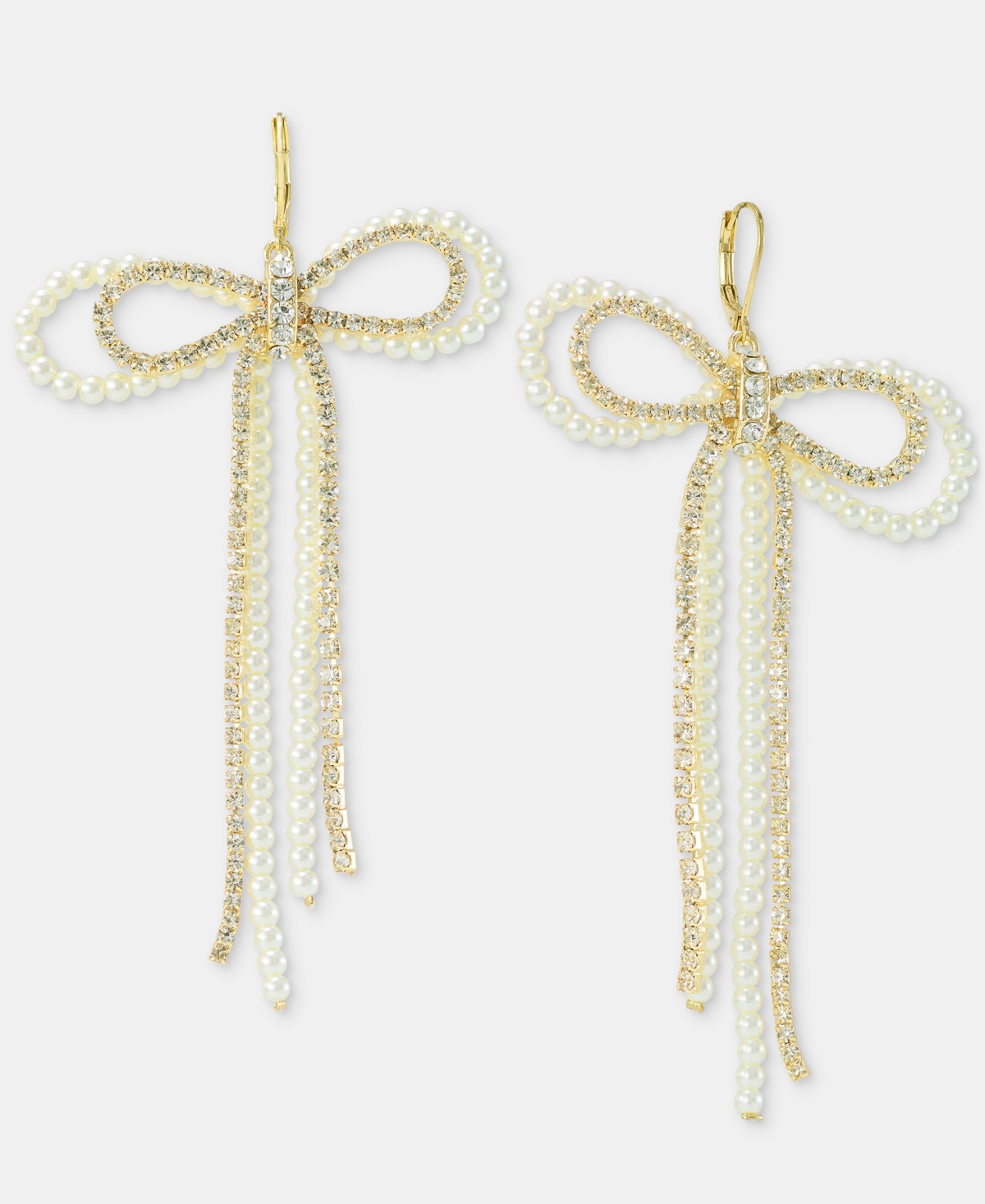 Click here for On 34th Crystal & Imitation Pearl Bow Statement Ea... prices