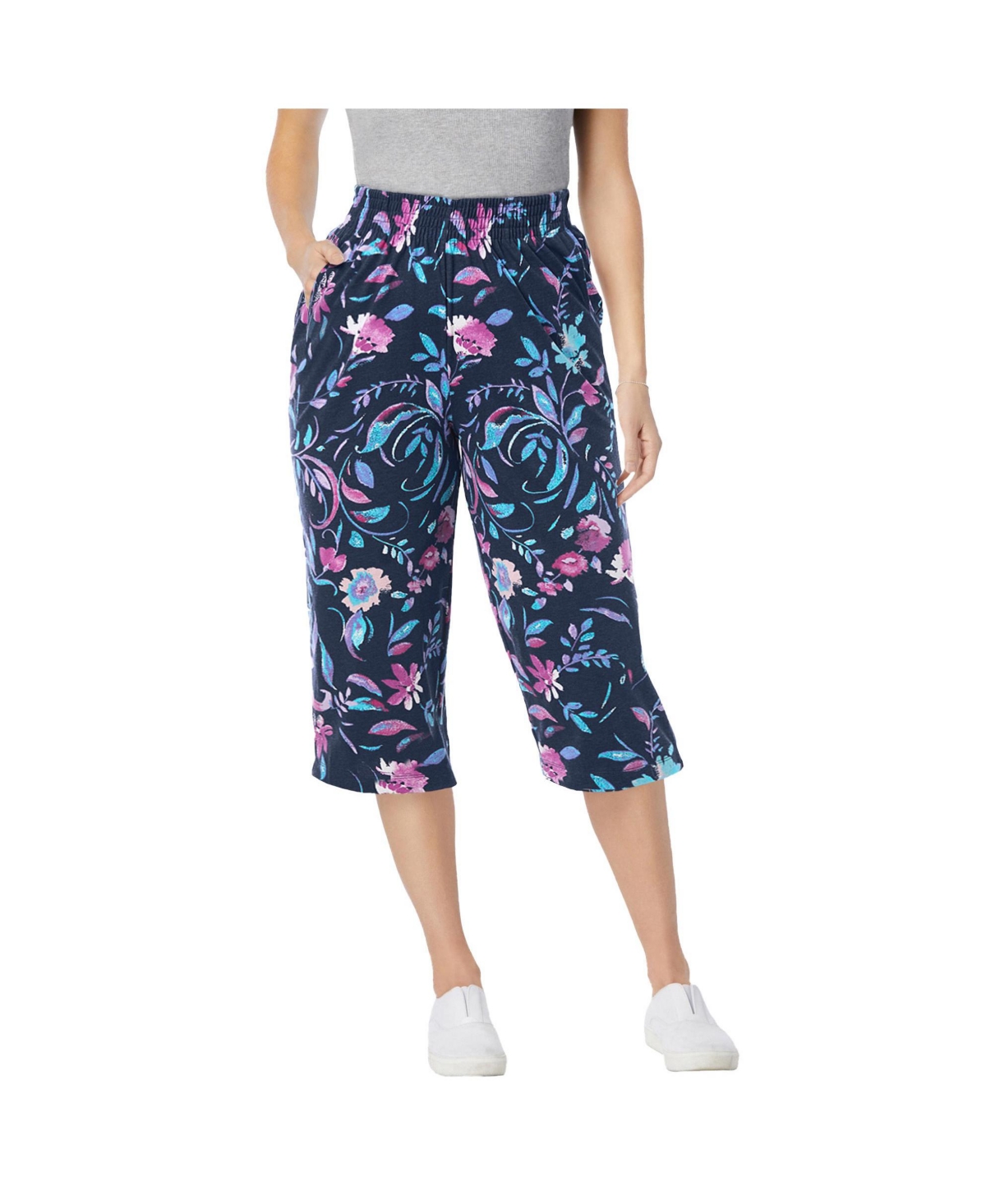Click here for Woman Within Womens Within Elastic-Waist Pull-On K... prices