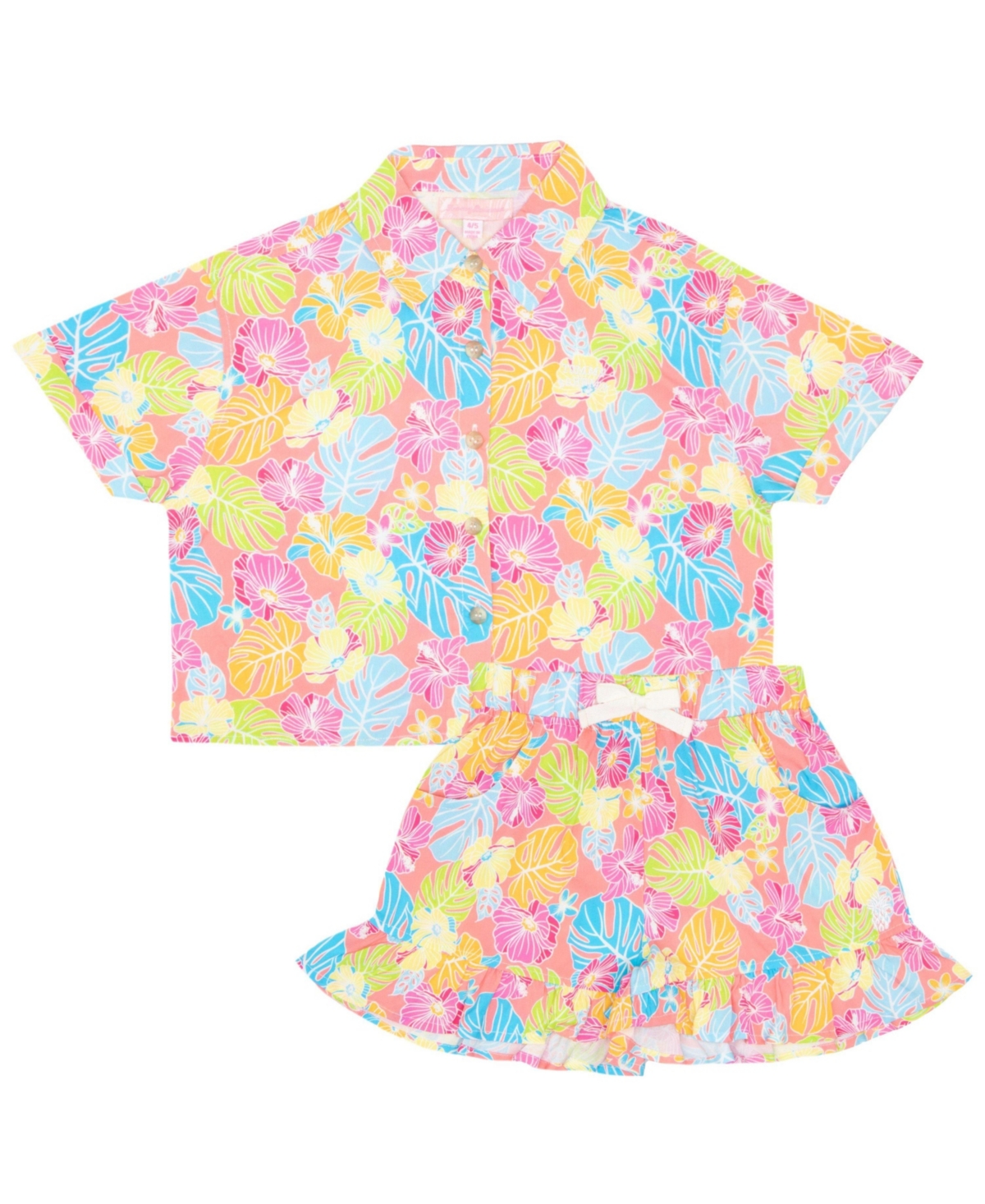 Click here for Tommy Bahama Girls 2 Piece Cabana Shirt and Flutte... prices
