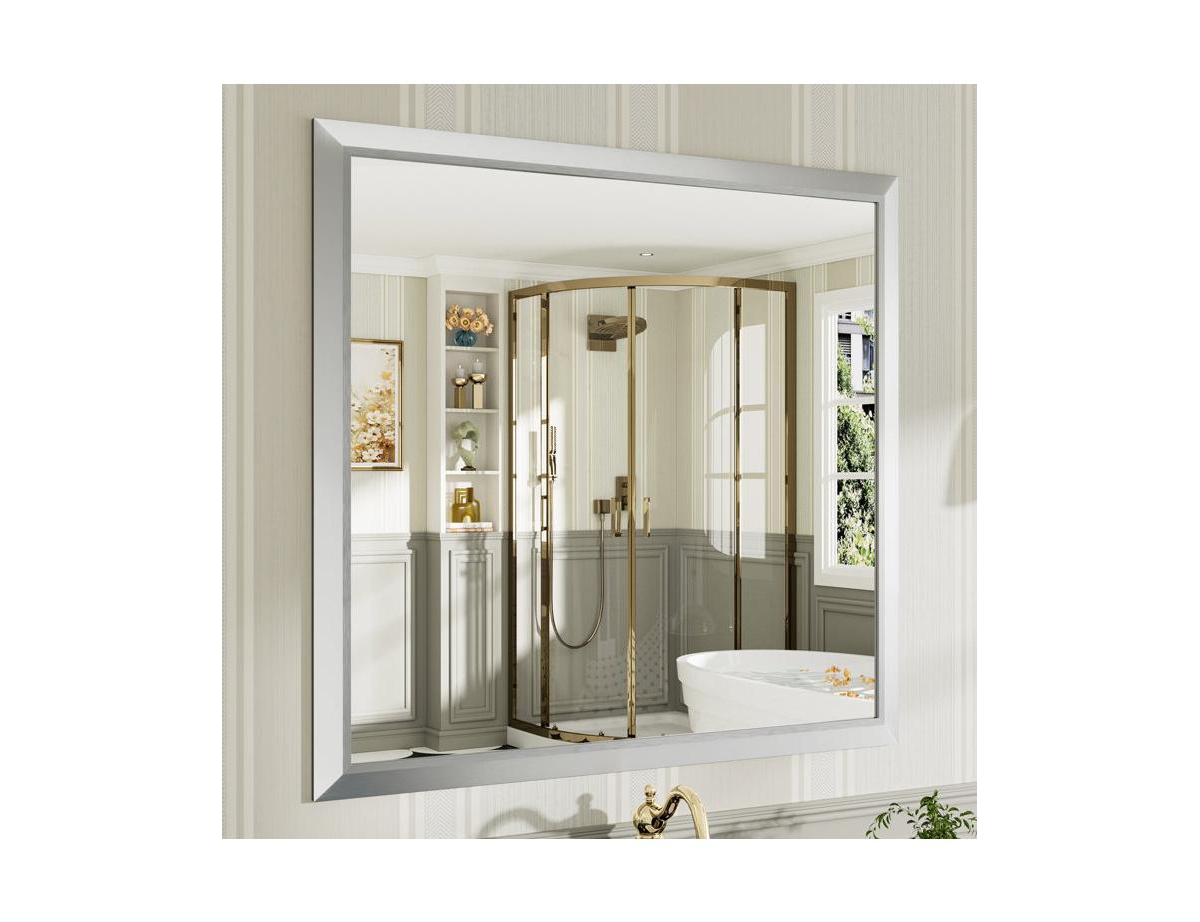 Click here for Amorho Bathroom Mirror  40 x 38 Inch Thick Metal F... prices