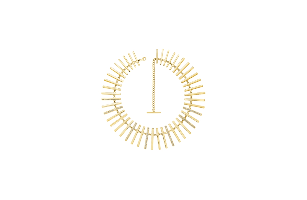 Click here for Lucy Quartermaine Large Key Necklace in Gold Verme... prices