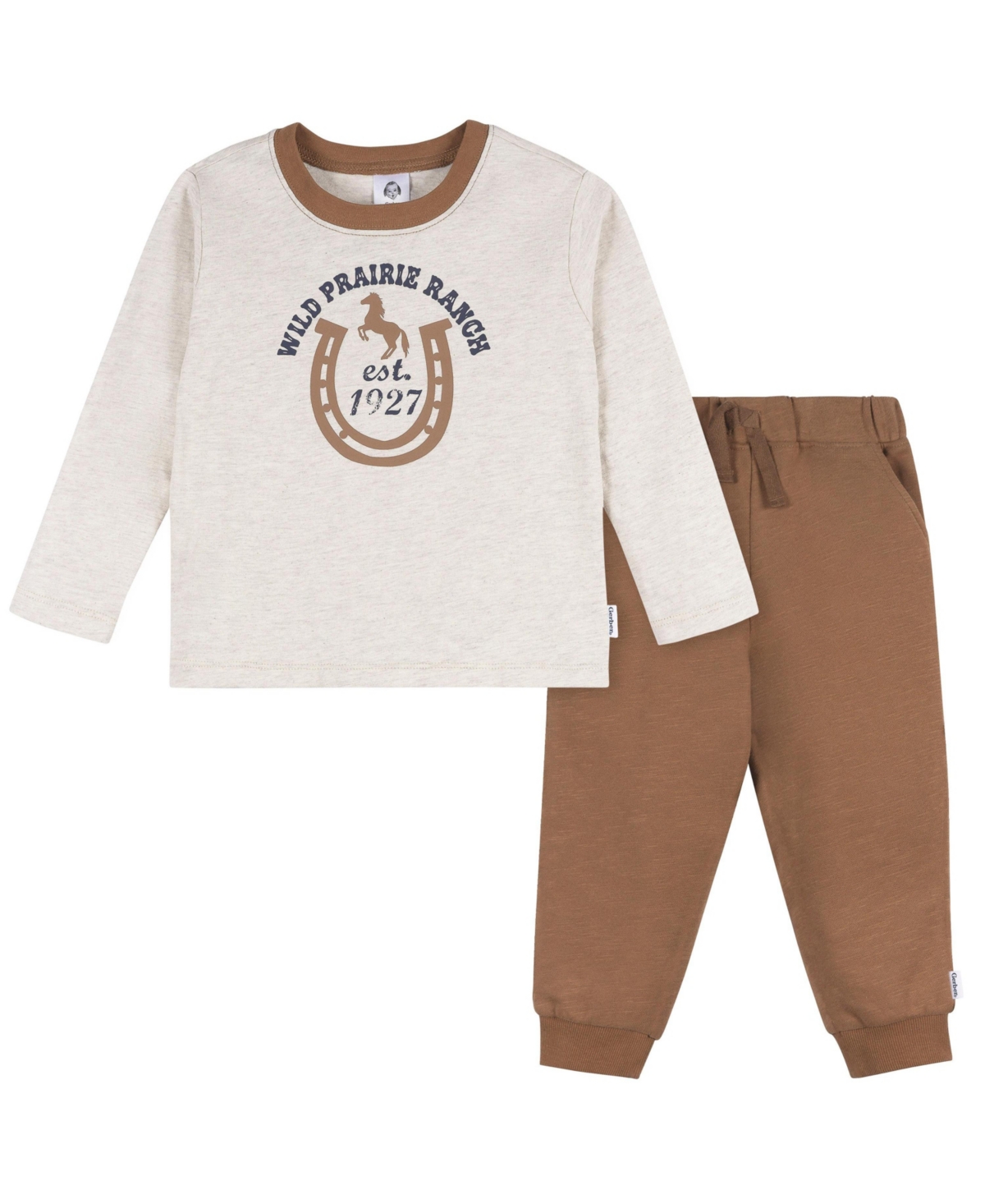 Click here for Gerber Toddler Boys 2-Piece Top and Jogger Set - W... prices