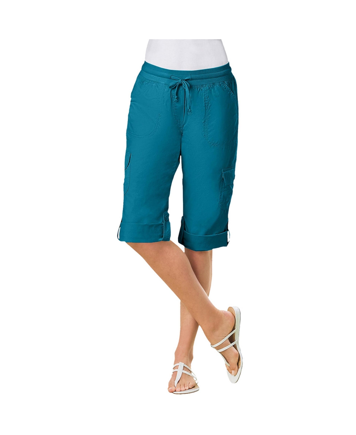 Click here for Woman Within Plus Size Convertible Length Cargo Ca... prices