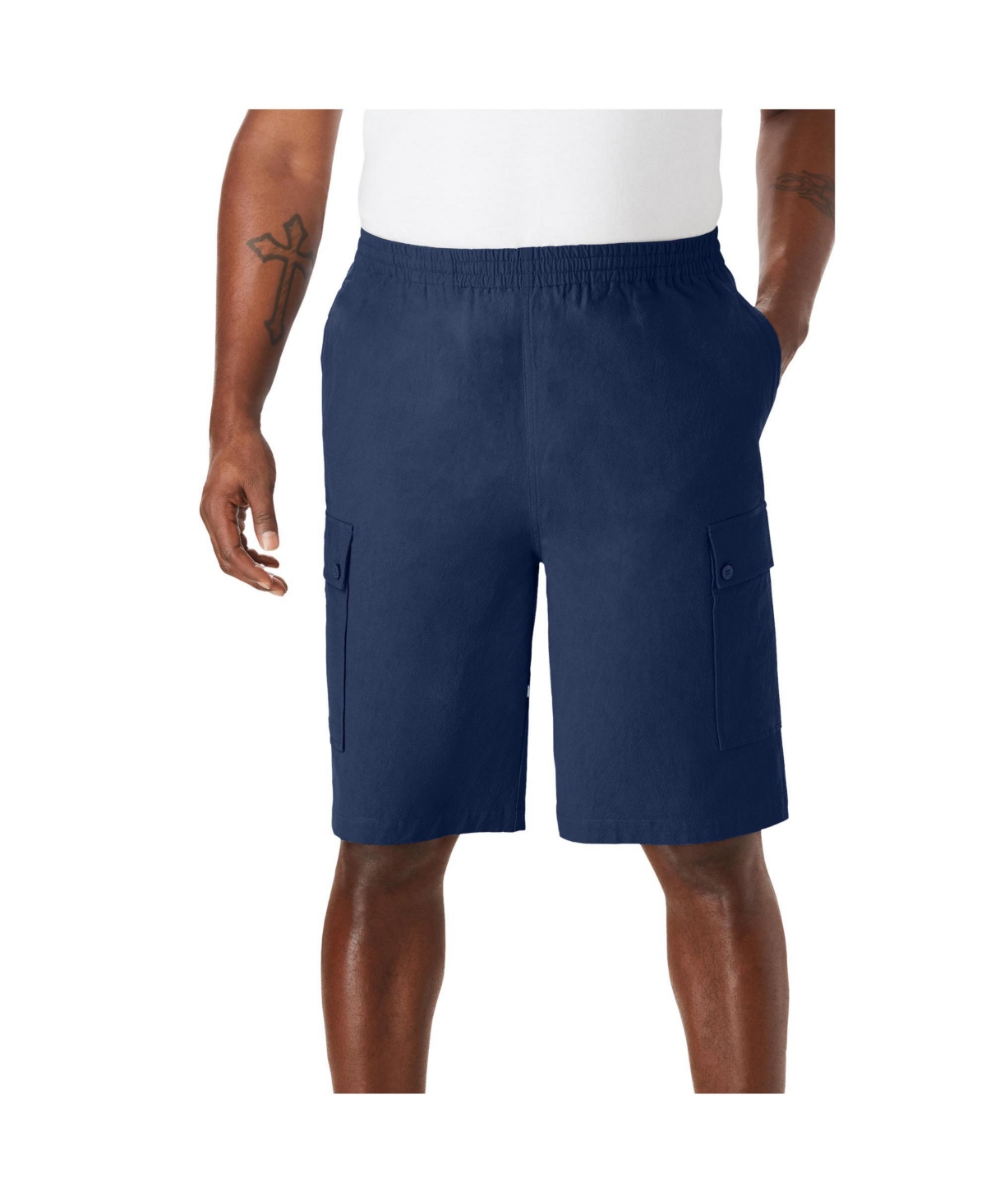 Click here for KingSize Big & Tall Full Elastic Waist Gauze Cargo... prices
