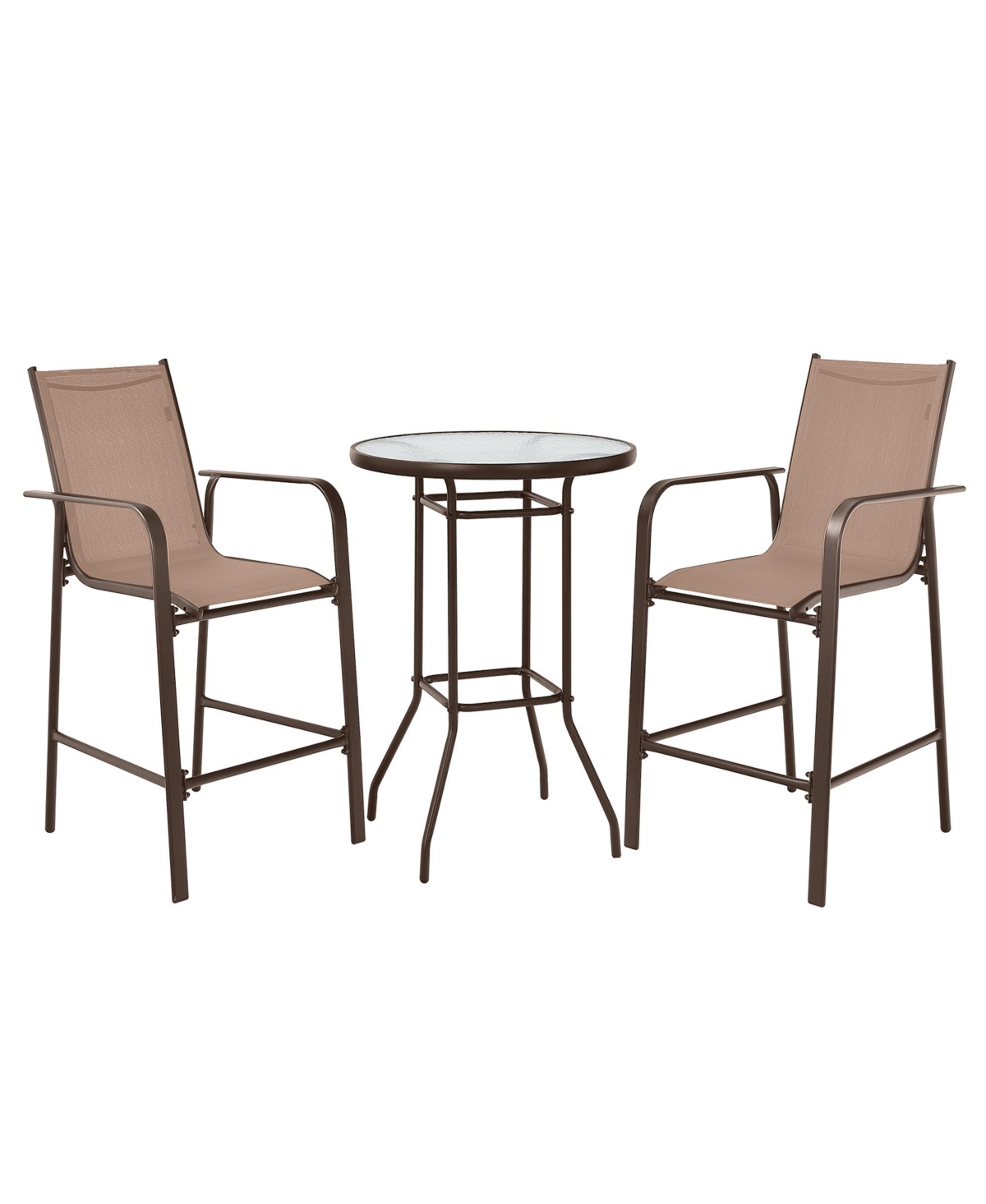 Click here for Gymax 3PCS Patio Bar Set Outdoor Bistro Set w/ 2 S... prices