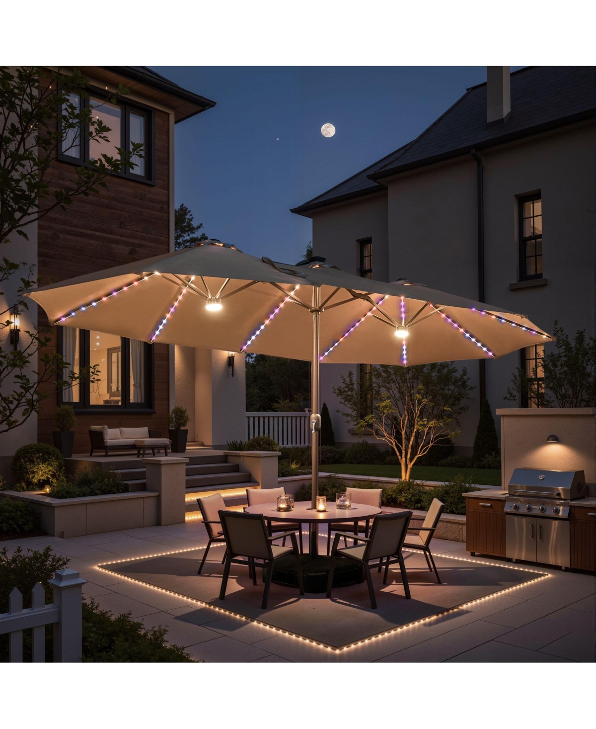 Click here for Xizzi 15ft Solar Umbrella Smart Led Lighted Patio... prices