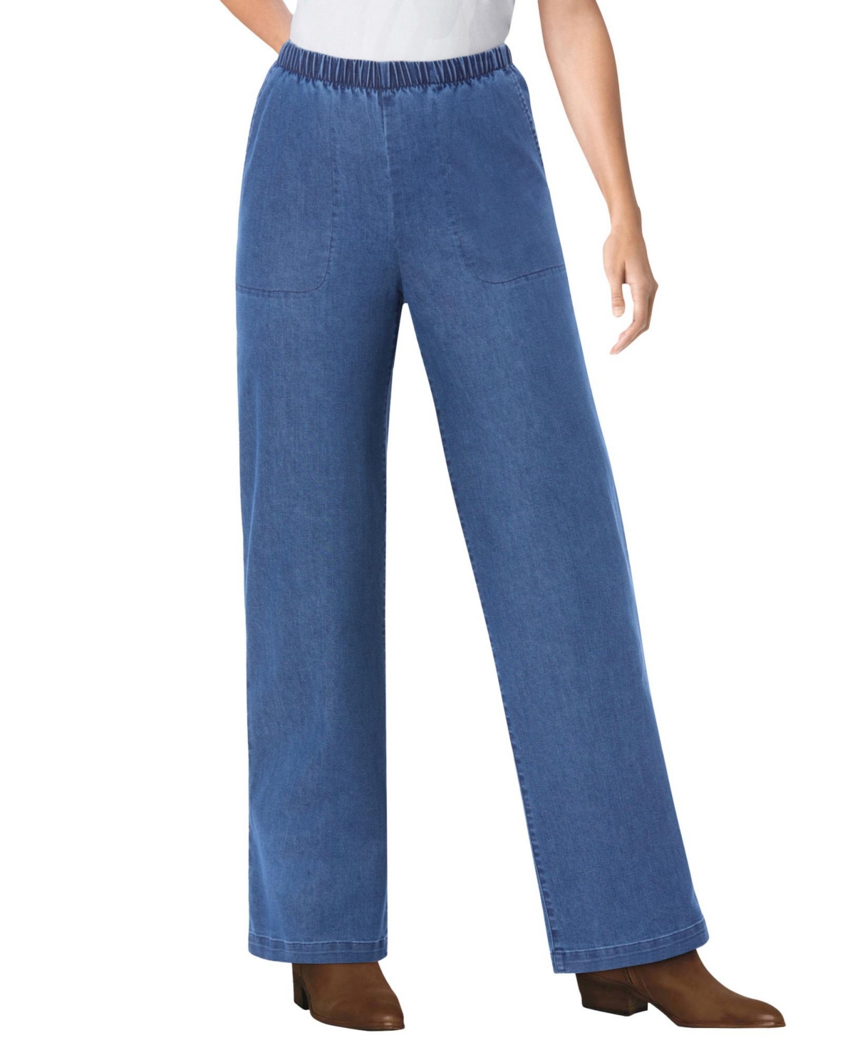 Click here for Woman Within Womens Within Fineline Stretch Denim... prices