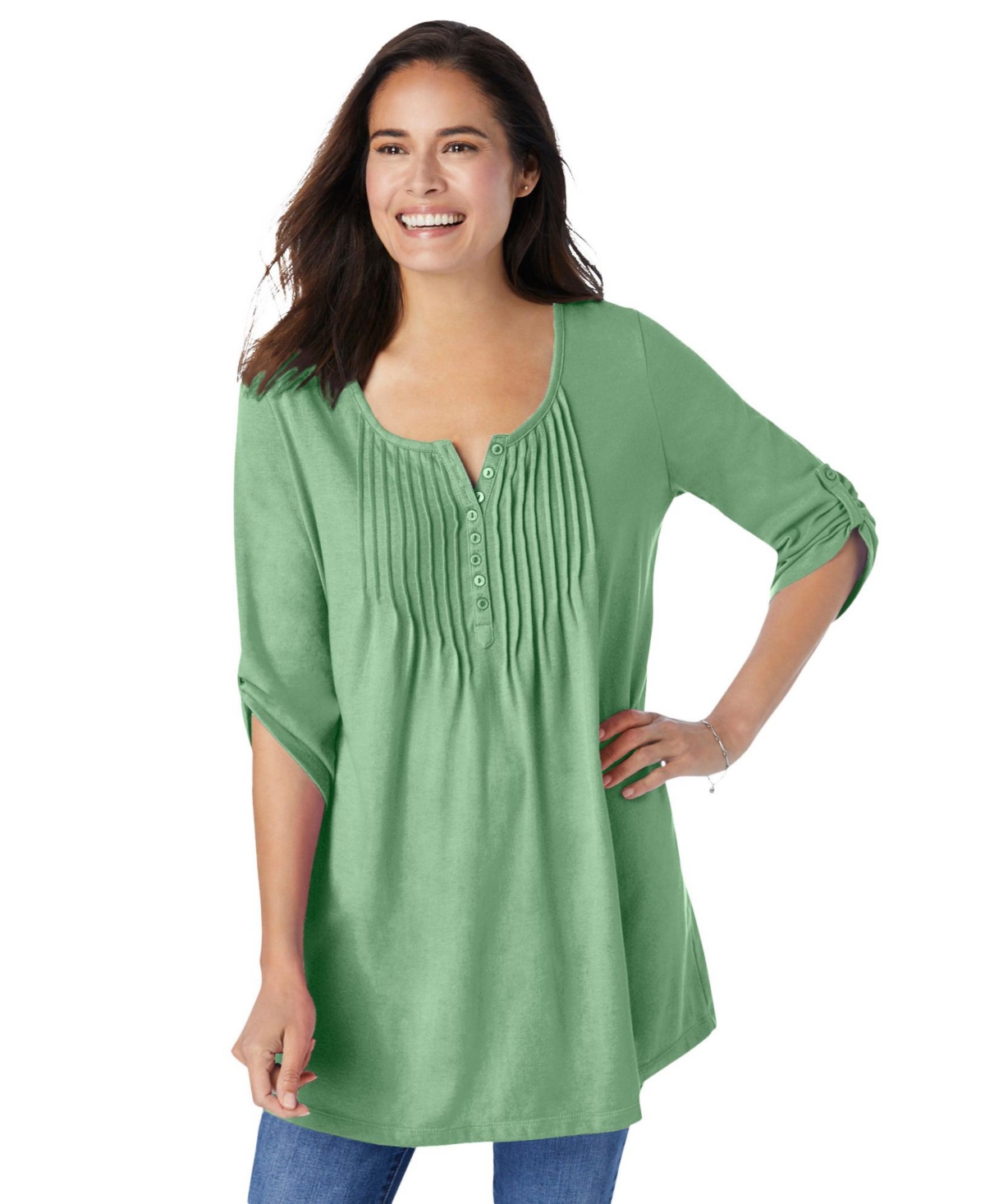 Click here for Woman Within Womens Within 7-Day Three-Quarter Sle... prices
