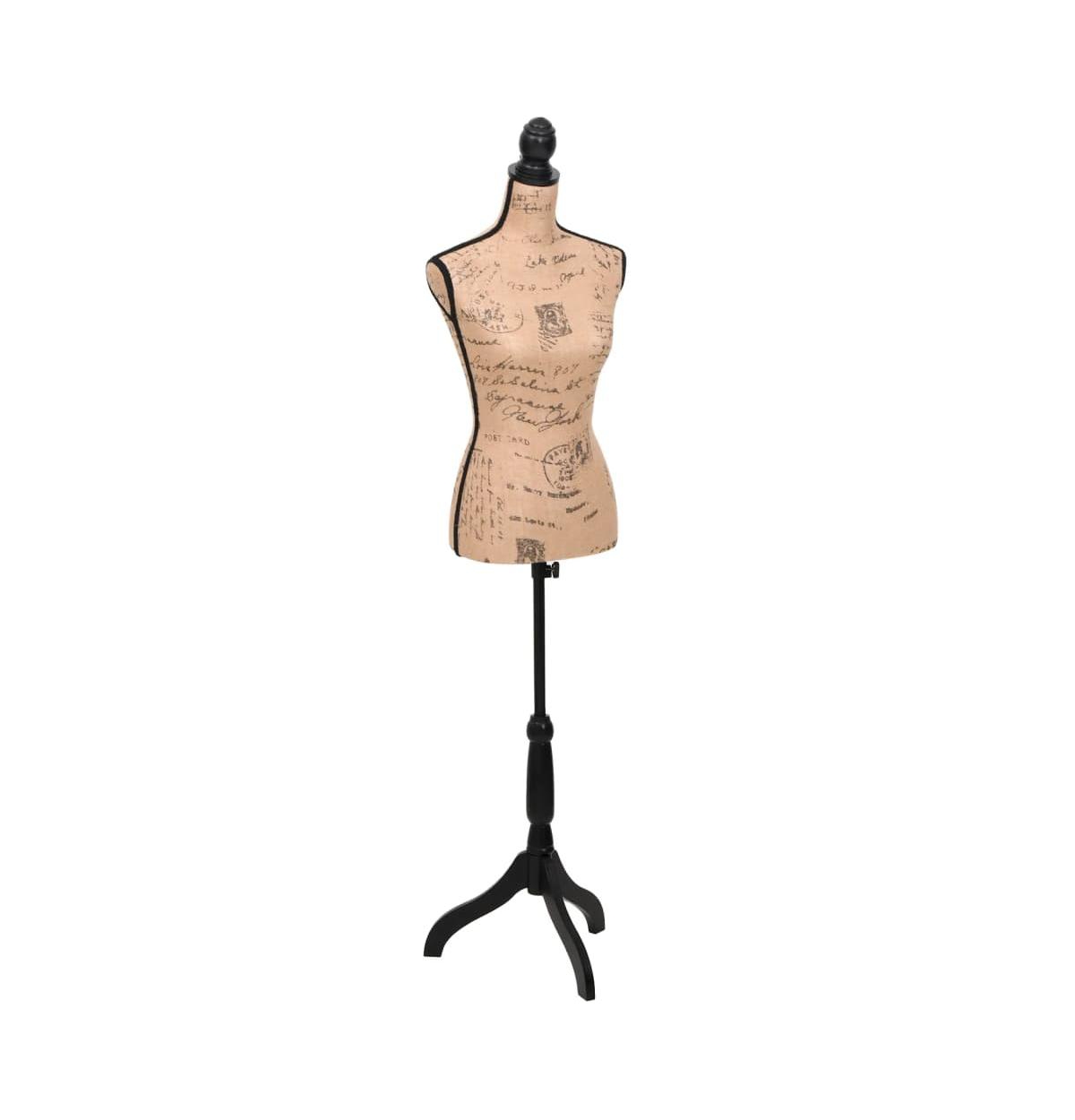 Click here for vidaXL Female Mannequin Brown and Black Jute  Mdf... prices