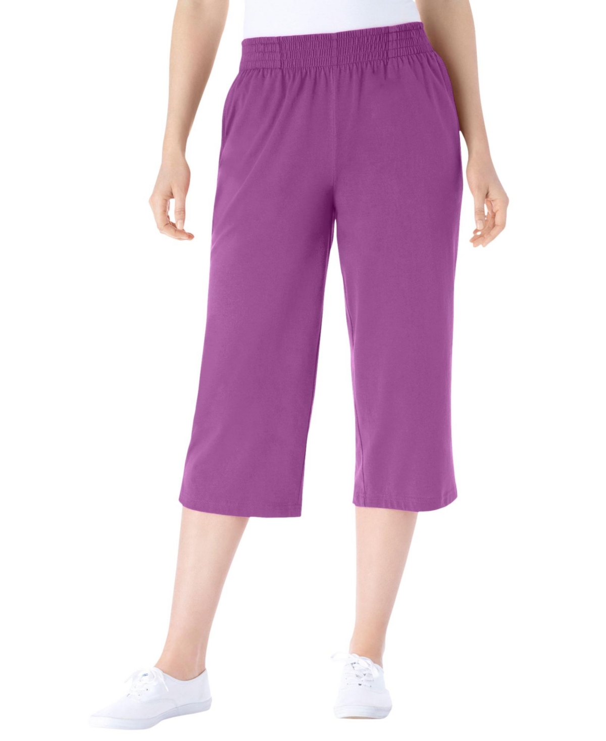 Click here for Woman Within Plus Size Within Elastic-Waist Pull-O... prices