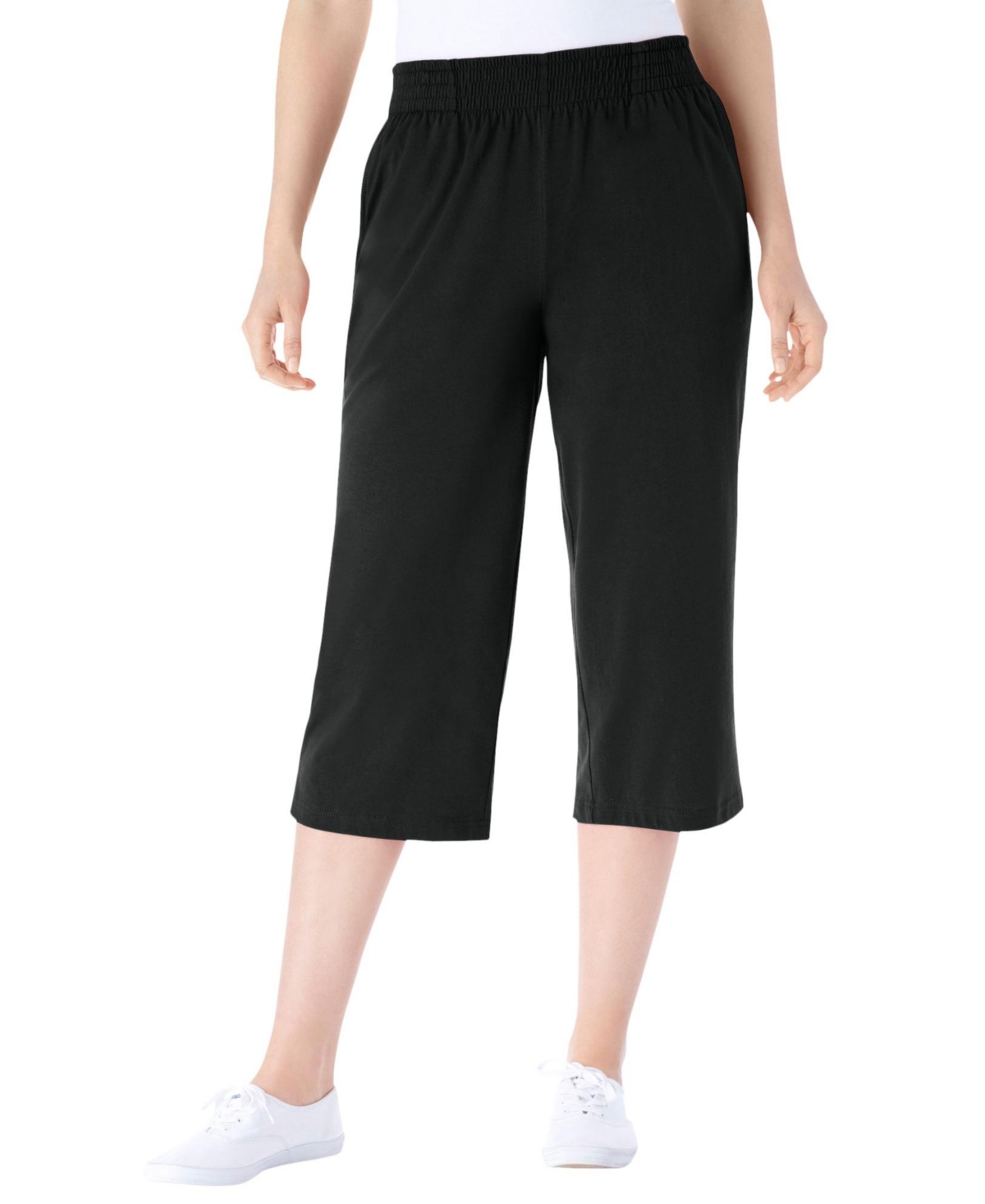 Click here for Woman Within Plus Size Within Elastic-Waist Pull-O... prices