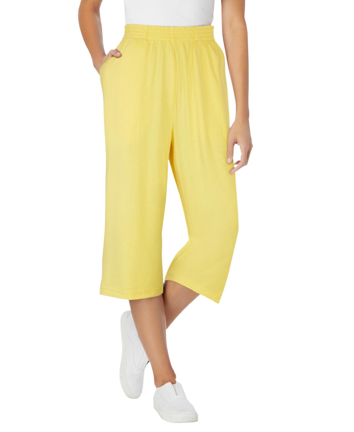 Click here for Woman Within Womens Within Elastic-Waist Pull-On K... prices