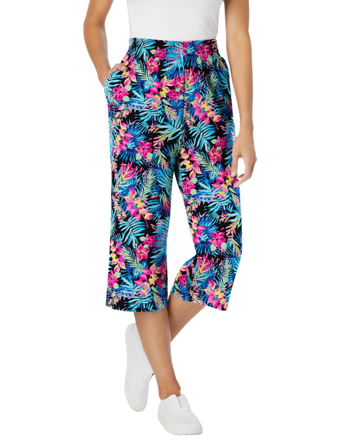 Click here for Woman Within Womens Within Elastic-Waist Pull-On K... prices