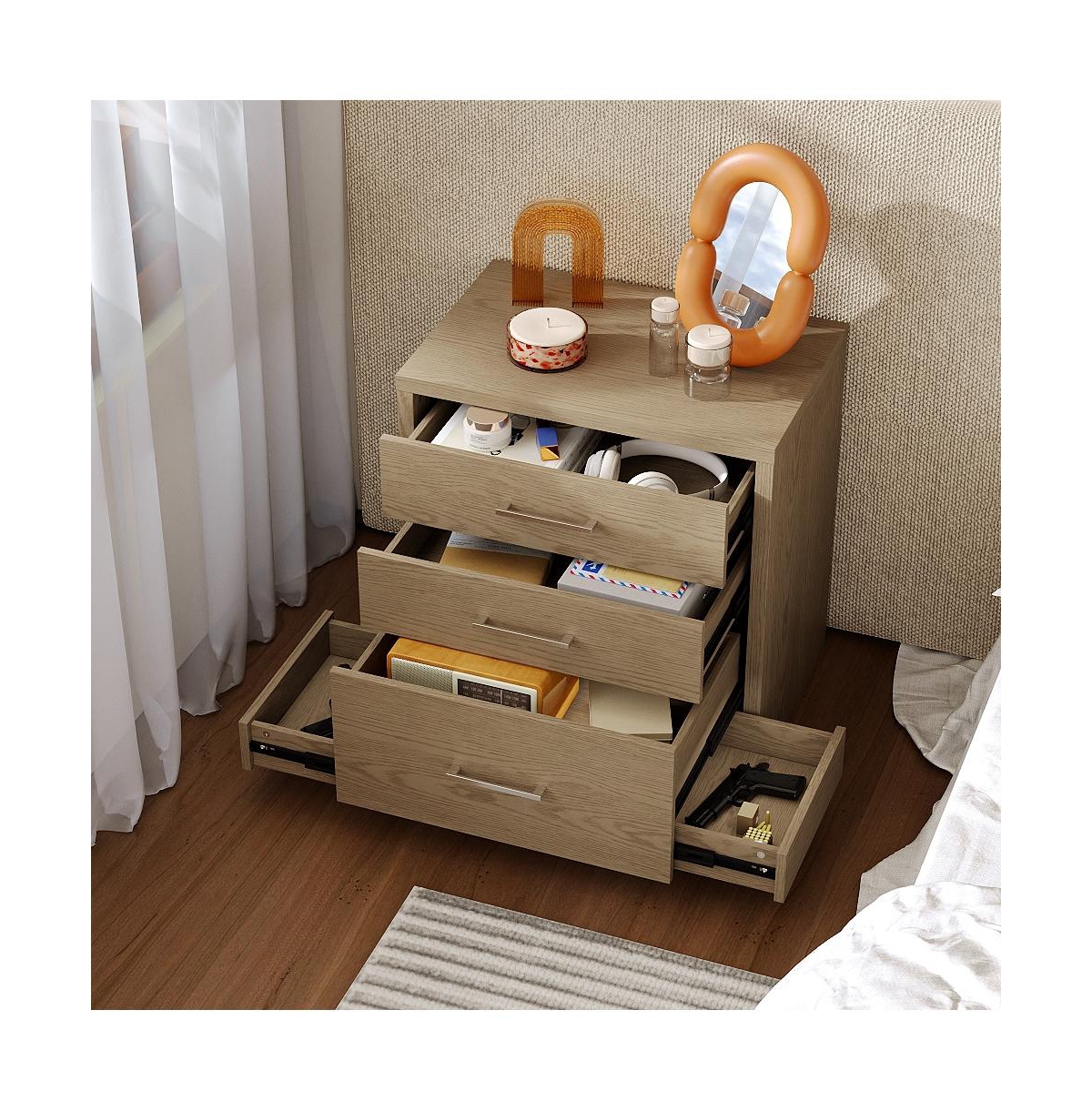 Click here for 5 Drawers Nightstand with 2 Hidden Drawers Bedside... prices