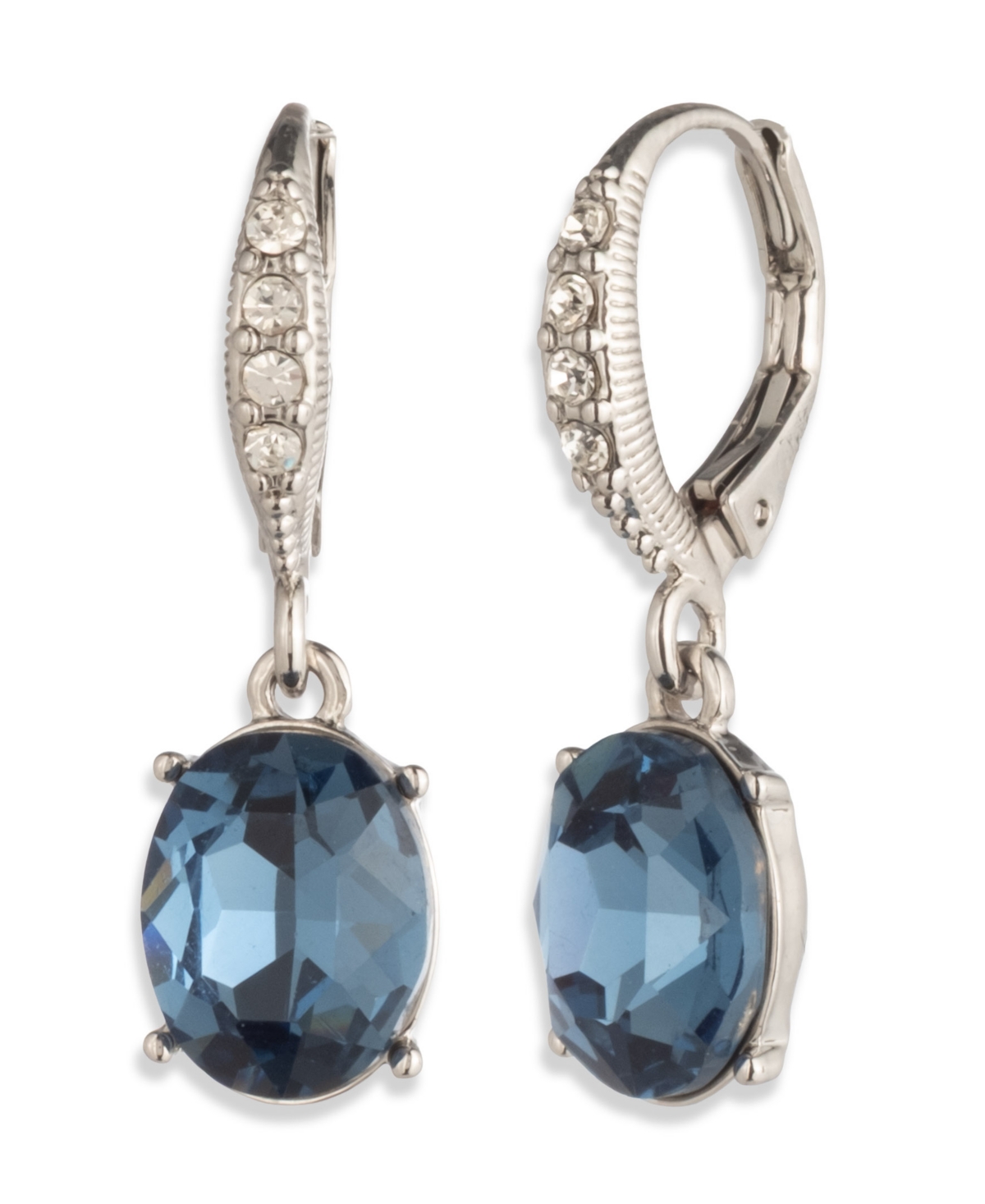 Click here for Givenchy Glass Stones Drop Earrings in Silver Tone... prices