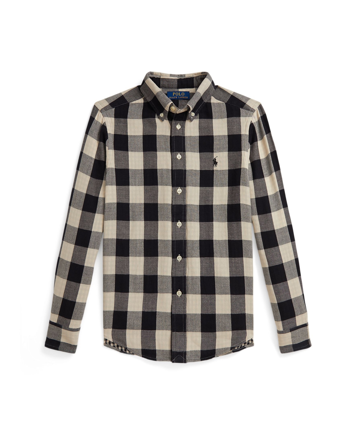 Polo Ralph Lauren Big Boys 8-20 Buffalo Check Shirt - Cream/Black