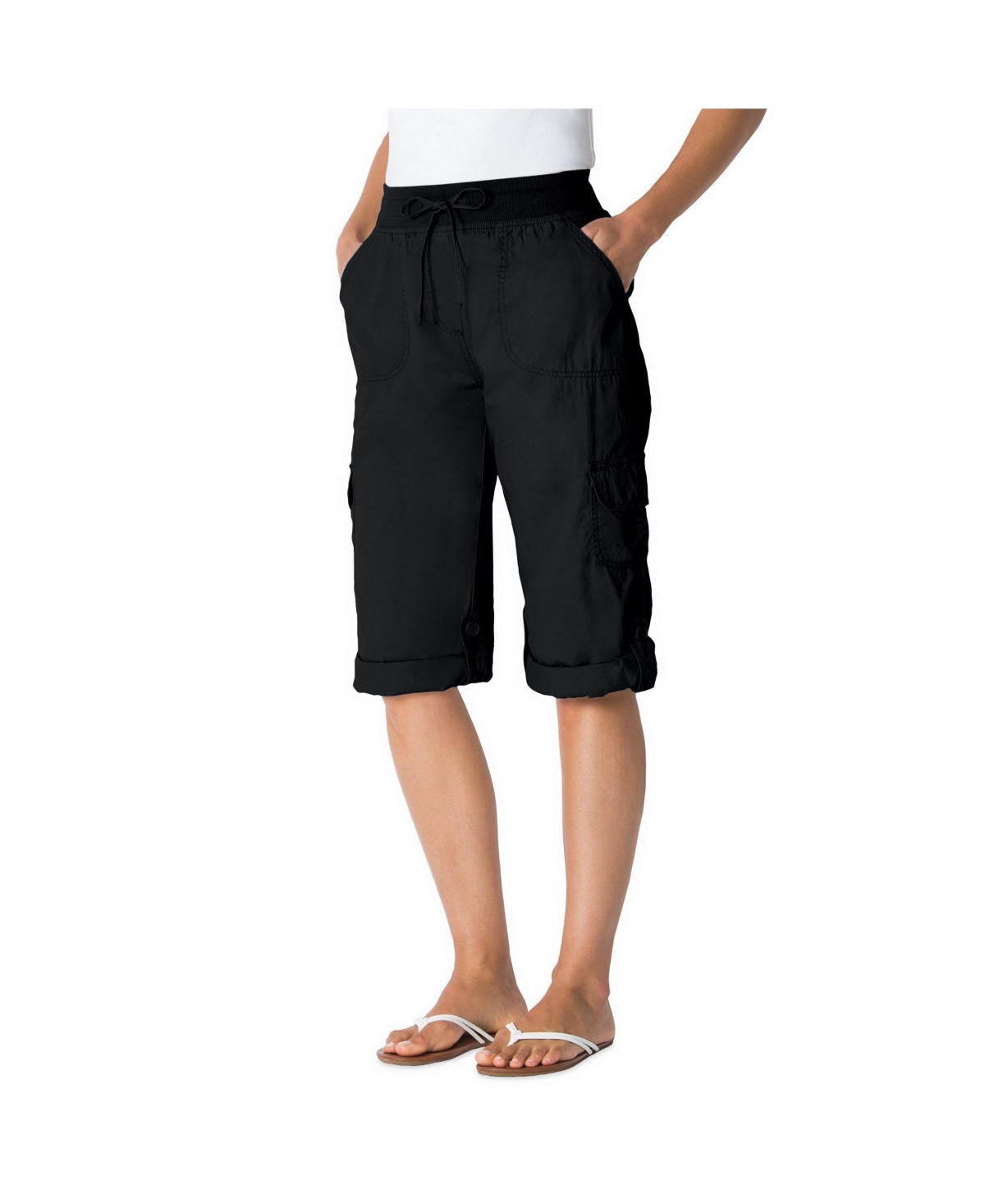 Click here for Woman Within Plus Size Convertible Length Cargo Ca... prices