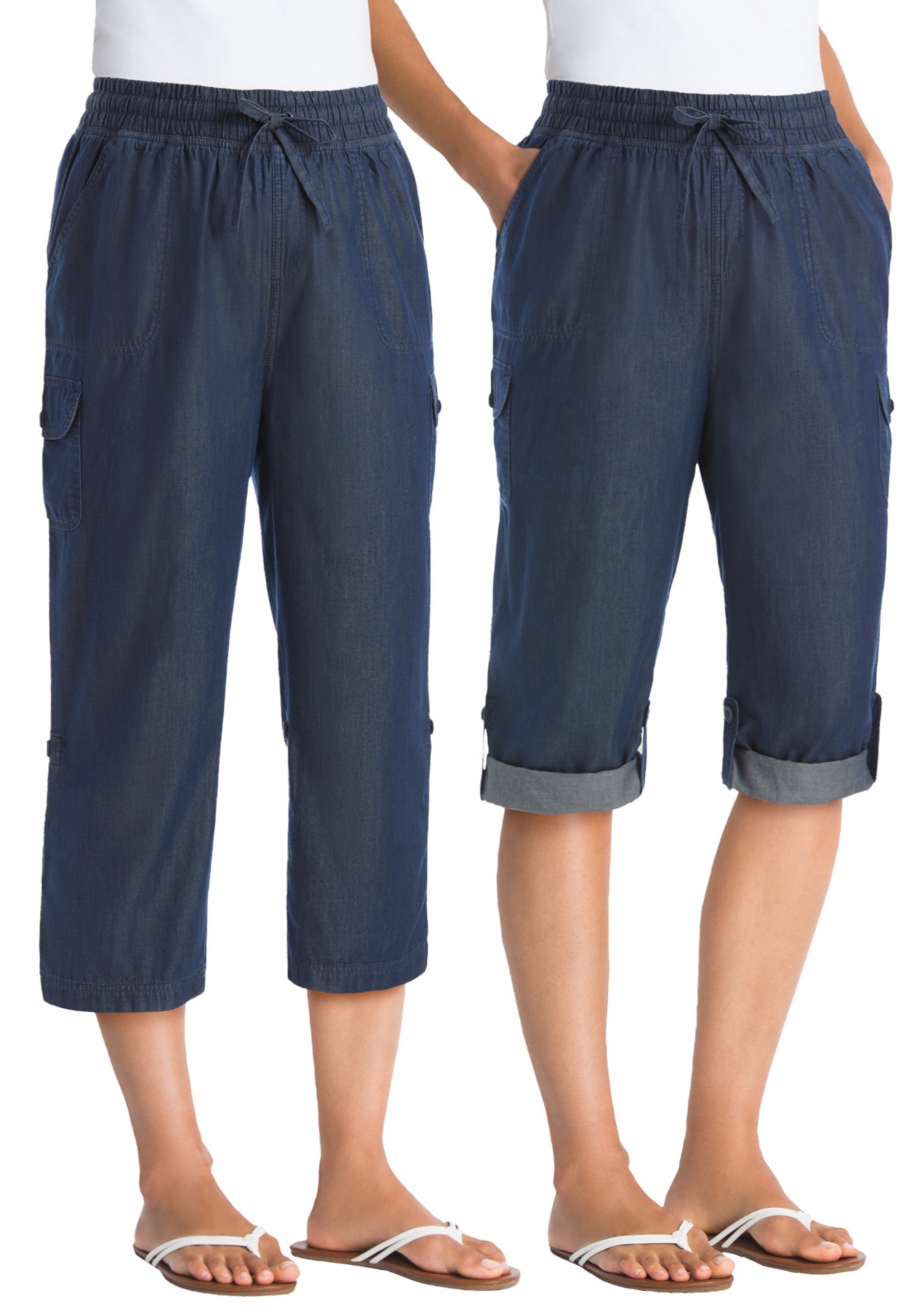 Click here for Woman Within Plus Size Convertible Length Cargo Ca... prices