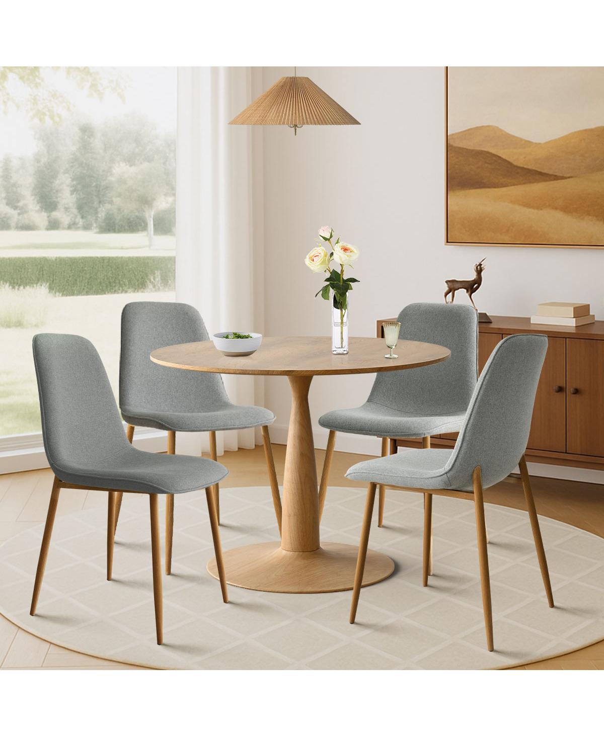 Click here for Maison Boucle Light Wood Finish 5-Piece Dining Set... prices