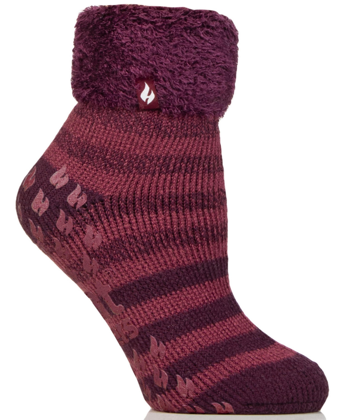 Click here for Heat Holders Aberfeldy Stripe Lounge Socks - Wine prices