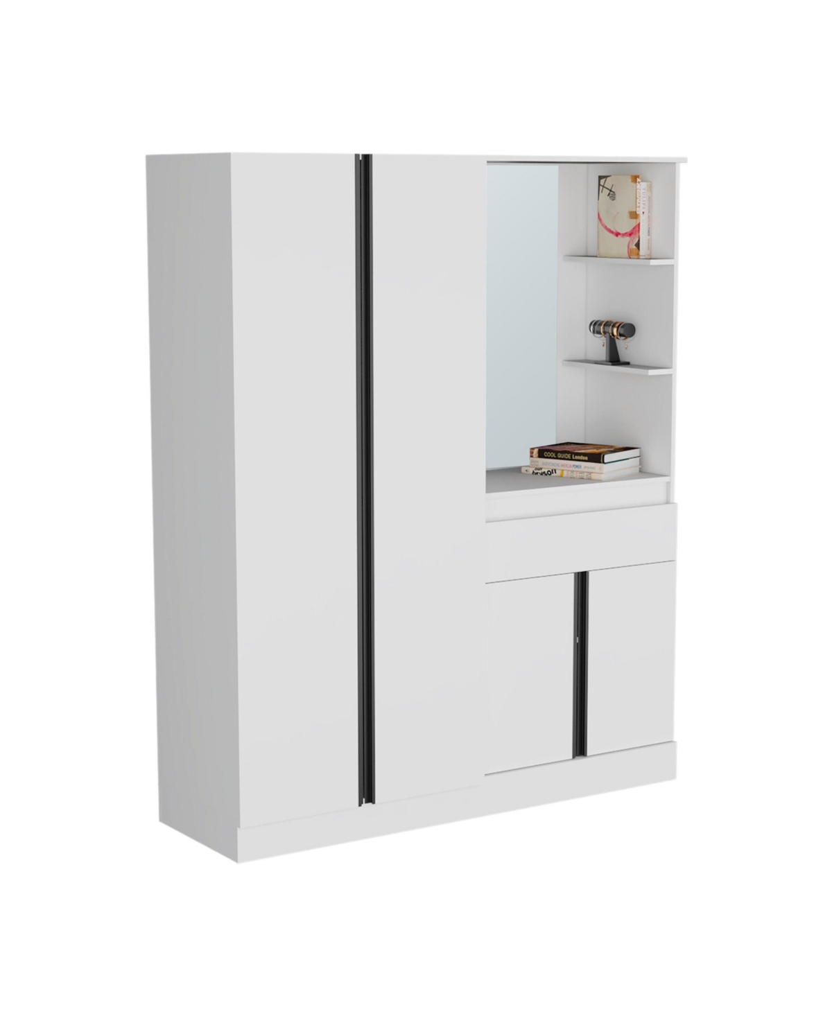 Click here for Depot E-Shop Everson Armoire  4 Doors  1 Drawer  3... prices