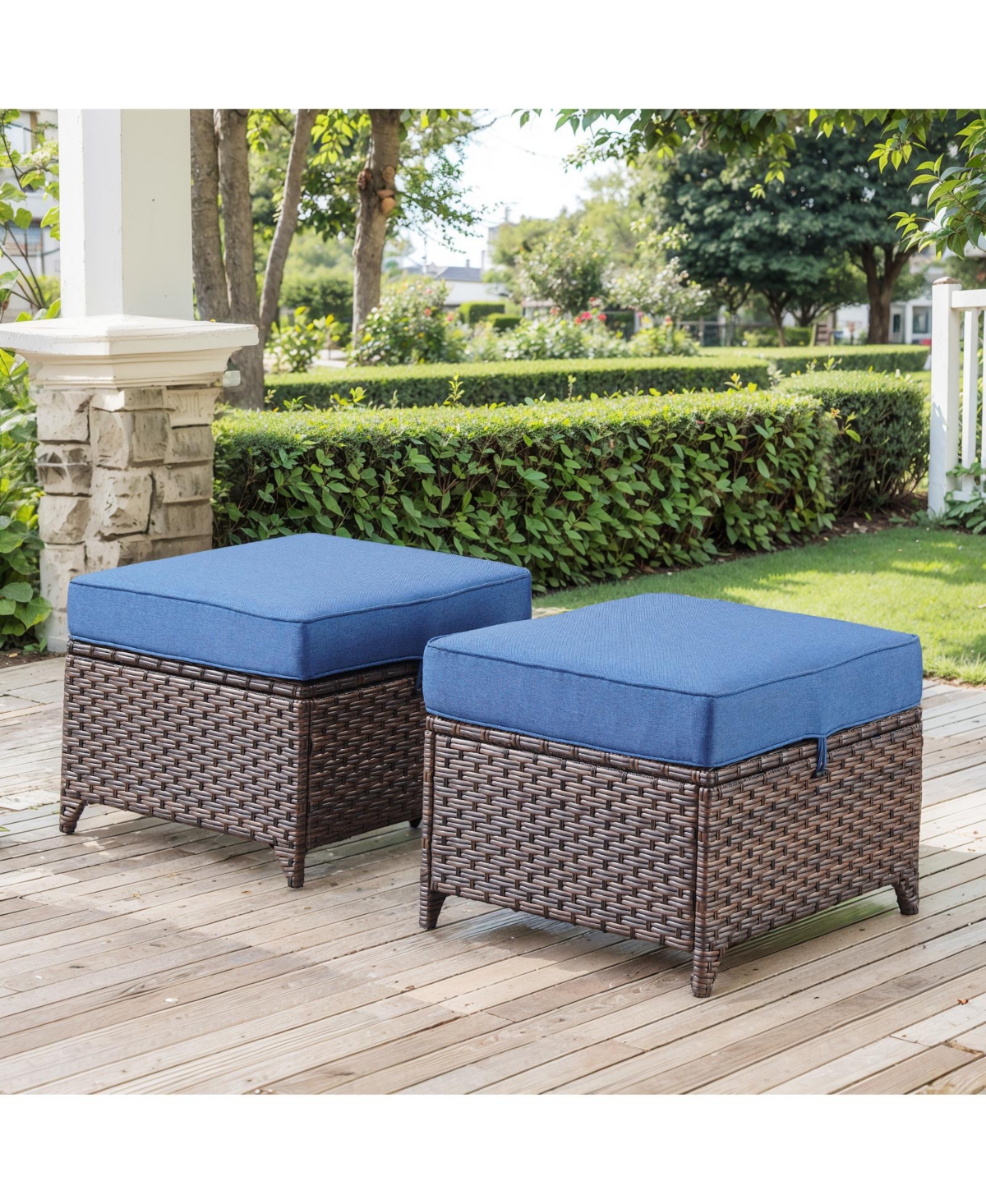 Click here for Gymojoy Slimline Brown Wicker 2-Piece Outdoor Otto... prices