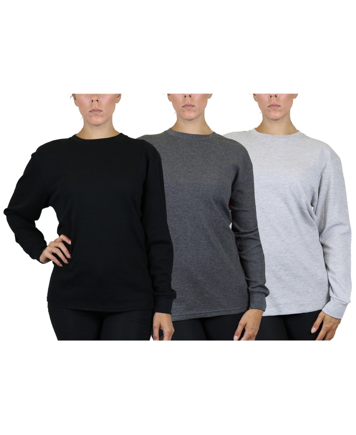 Click here for Galaxy By Harvic Womens Loose Fit Waffle Knit Ther... prices