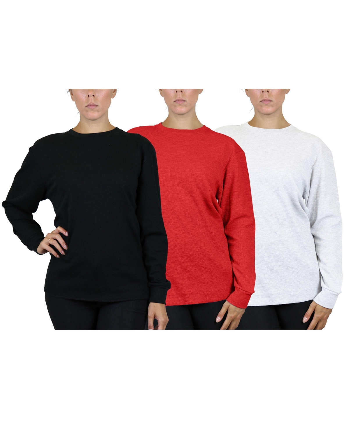 Click here for Galaxy By Harvic Womens Loose Fit Waffle Knit Ther... prices