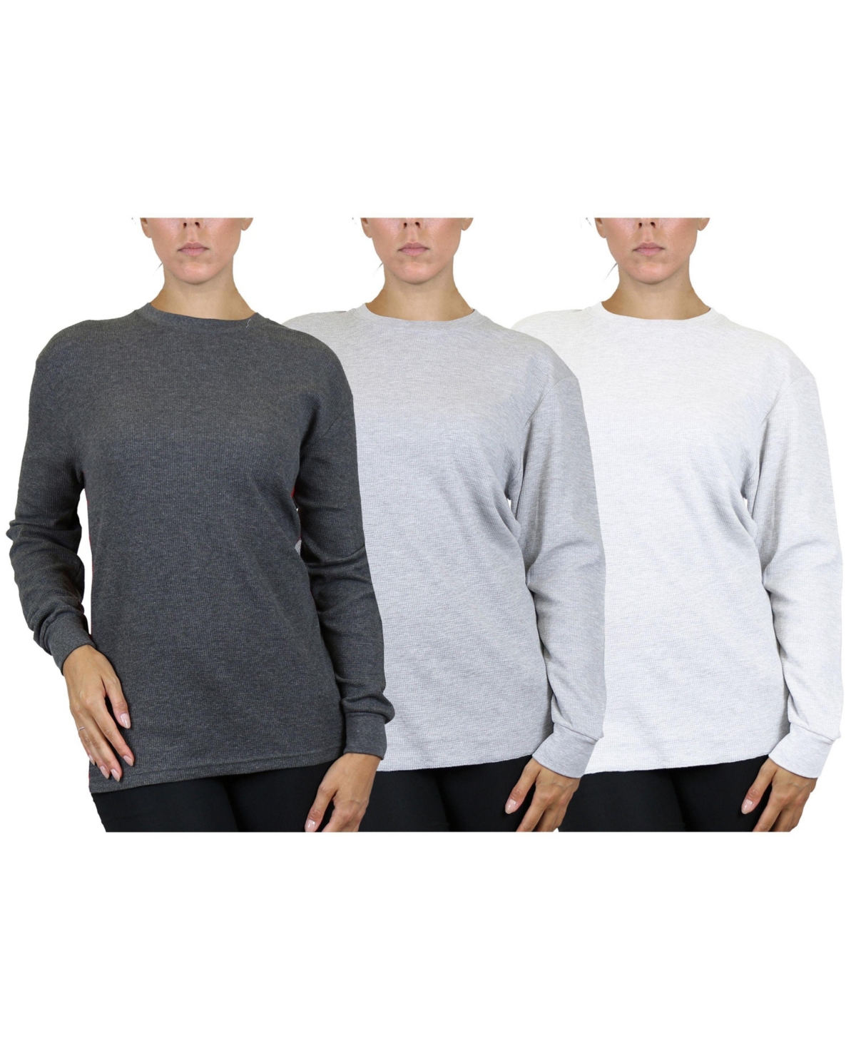 Click here for Galaxy By Harvic Womens Loose Fit Waffle Knit Ther... prices