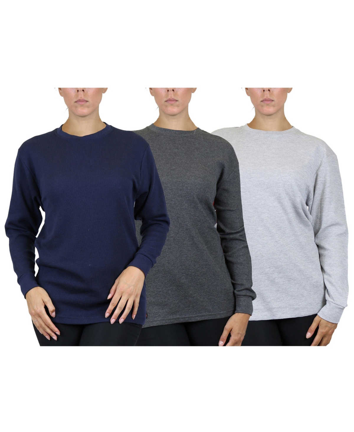 Click here for Galaxy By Harvic Womens Loose Fit Waffle Knit Ther... prices