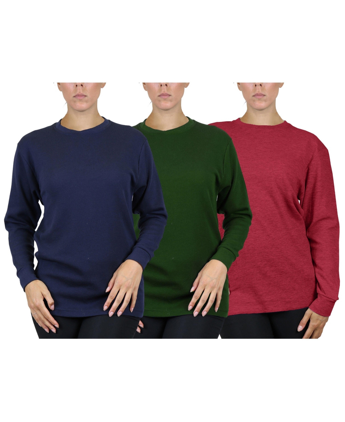 Click here for Galaxy By Harvic Womens Loose Fit Waffle Knit Ther... prices