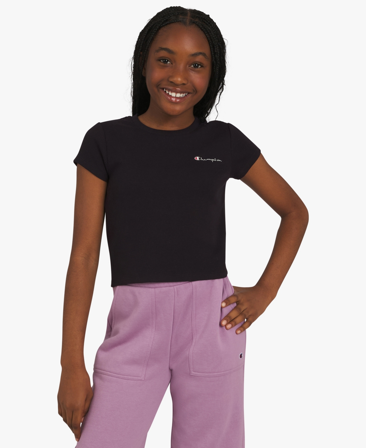 Click here for Champion Girls 7-16 Short Sleeve T-Shirt - Black prices