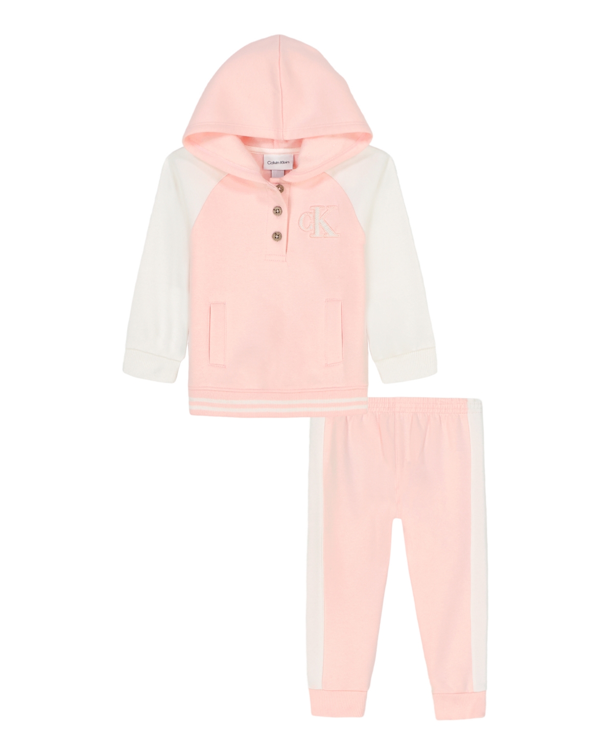 Click here for Calvin Klein Baby Girls 2-Piece Colorblock Fleece... prices