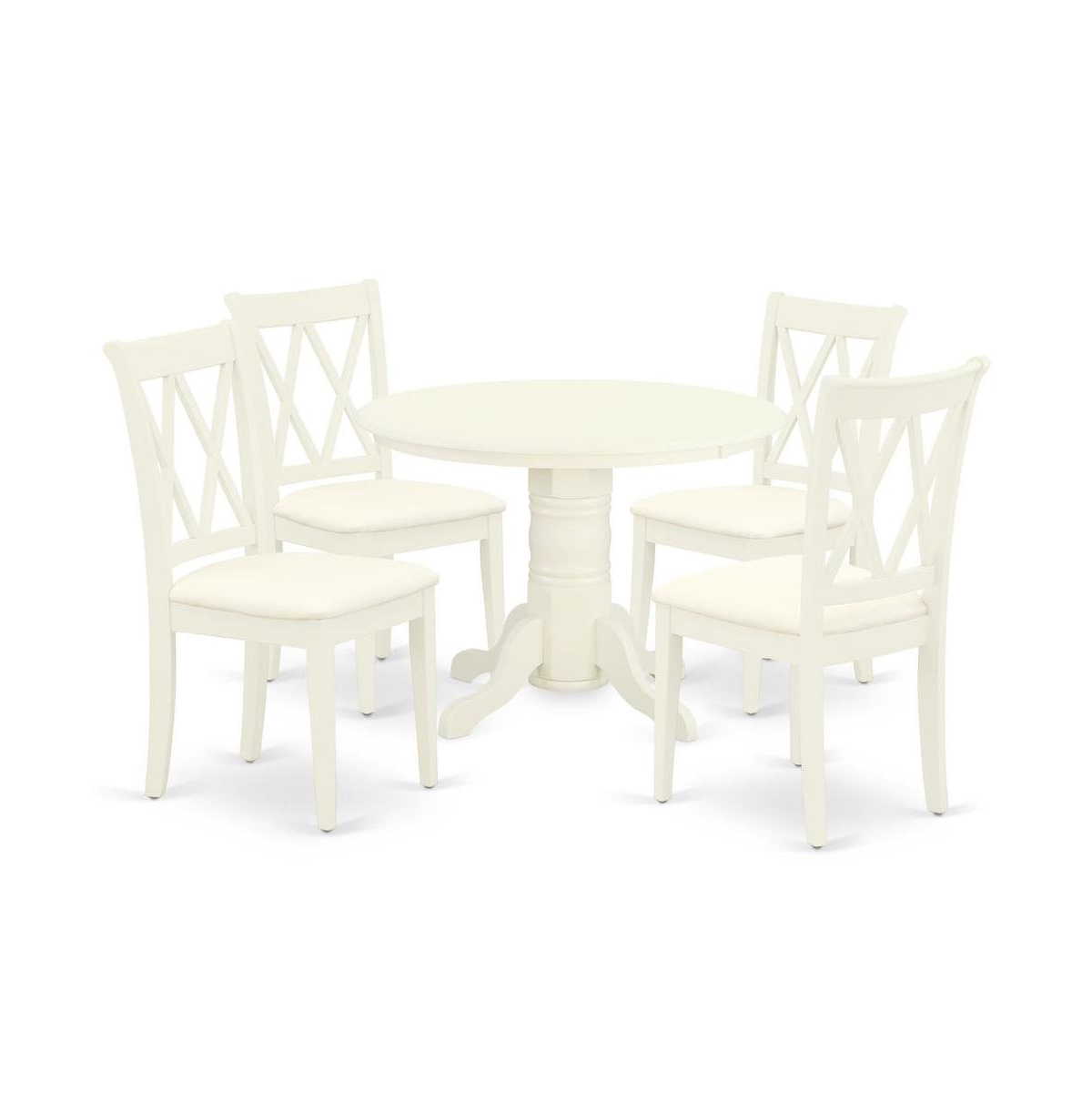 Click here for East West Furniture Dining Room Set Linen White -... prices