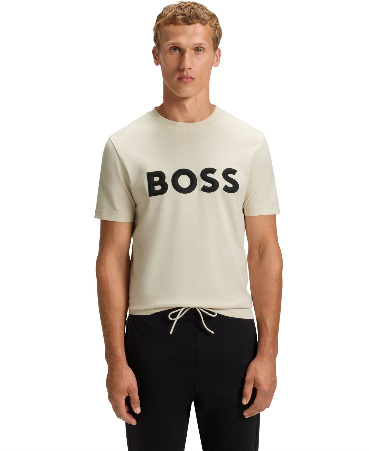 Click here for Boss by Hugo Boss Mens 3D Logo Cotton-Jersey T-Shi... prices