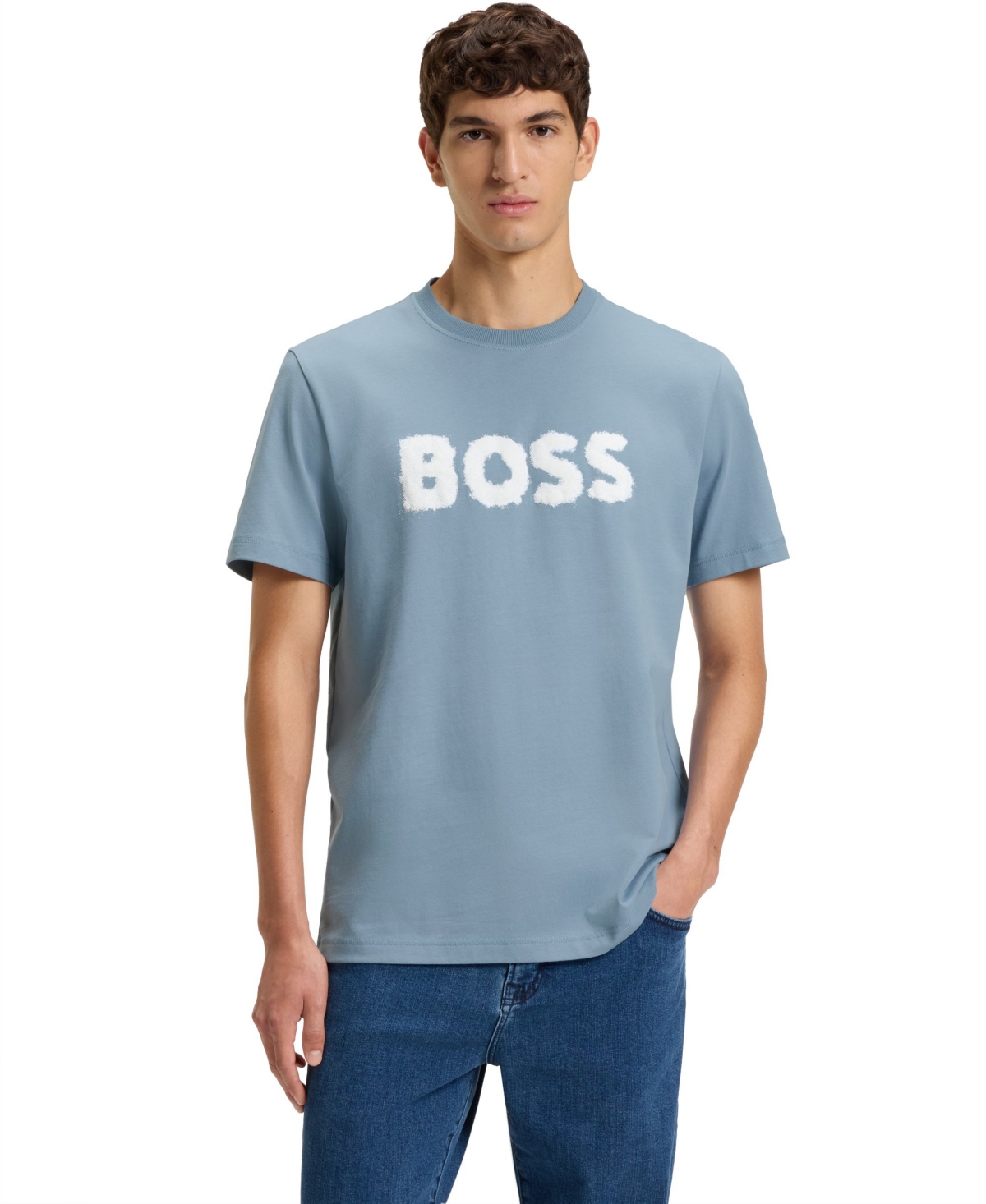 Click here for Boss by Hugo Boss Mens Cotton Regular-Fit Logo T-S... prices