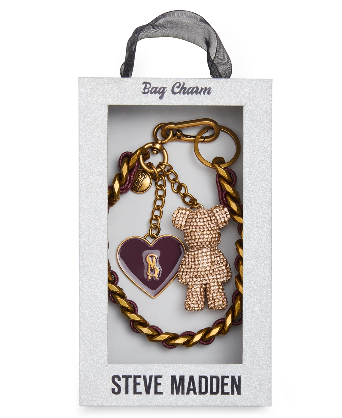 Click here for Steve Madden Boxed Rhinestone Heart and Bear Charm... prices