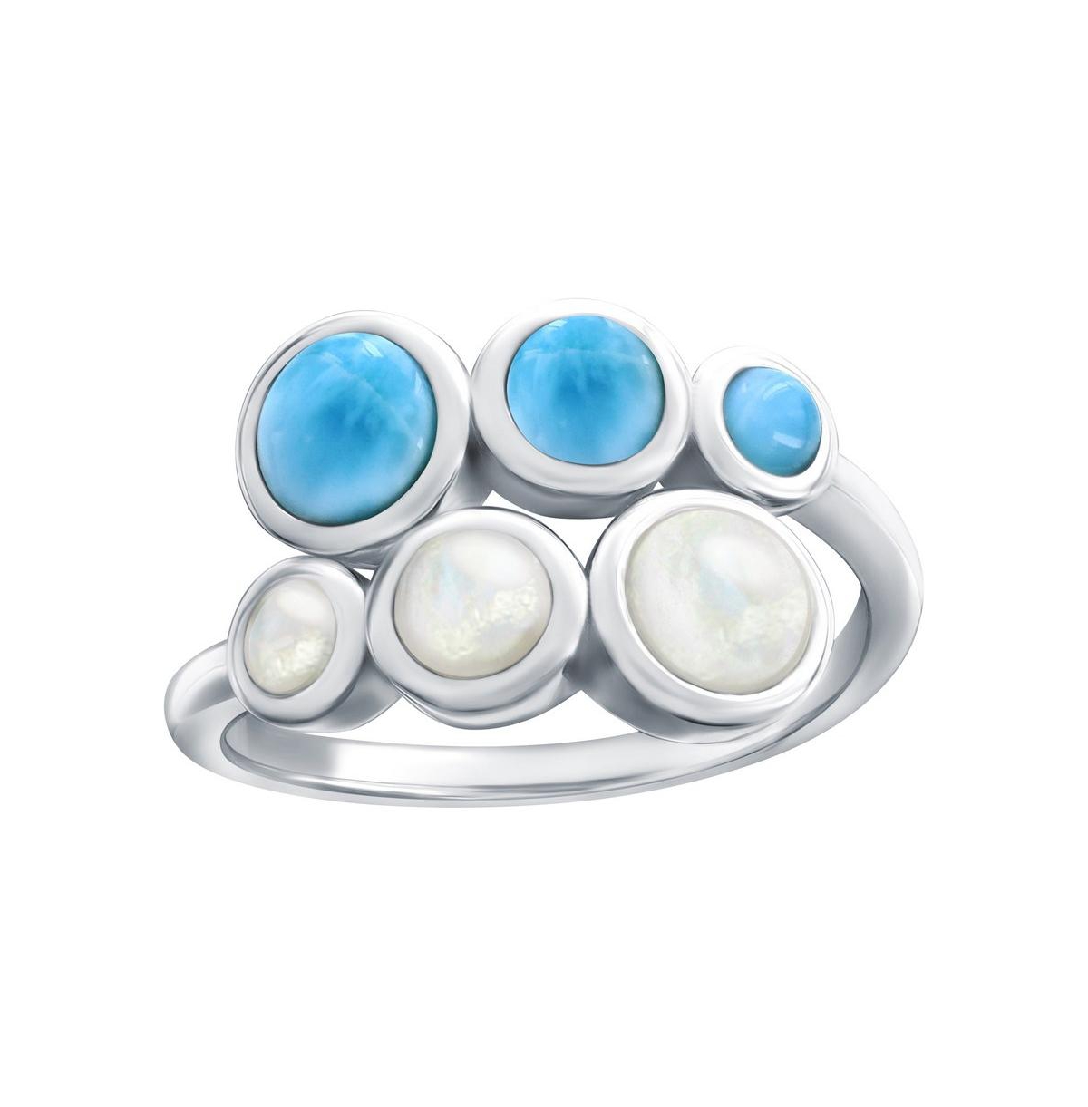 Click here for Sterling Silver  Graduating Round Mop & Larimar By... prices