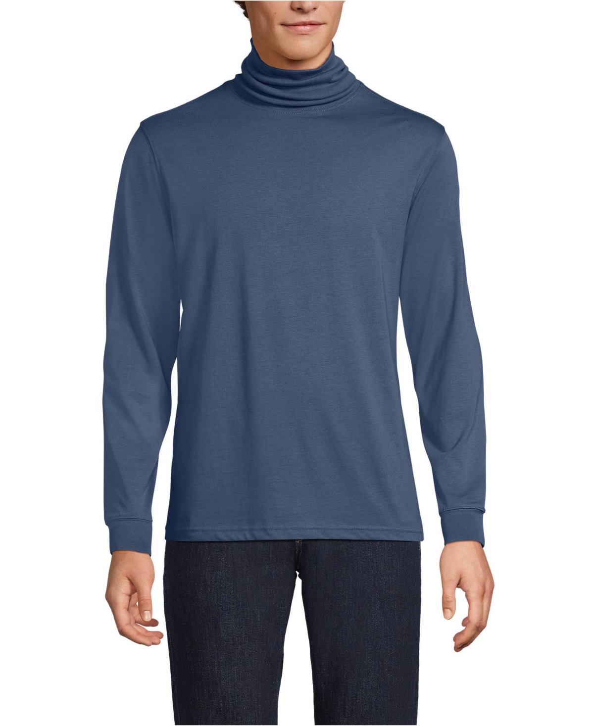 Click here for Lands End Mens Super-t Turtleneck - Nightfall blue prices