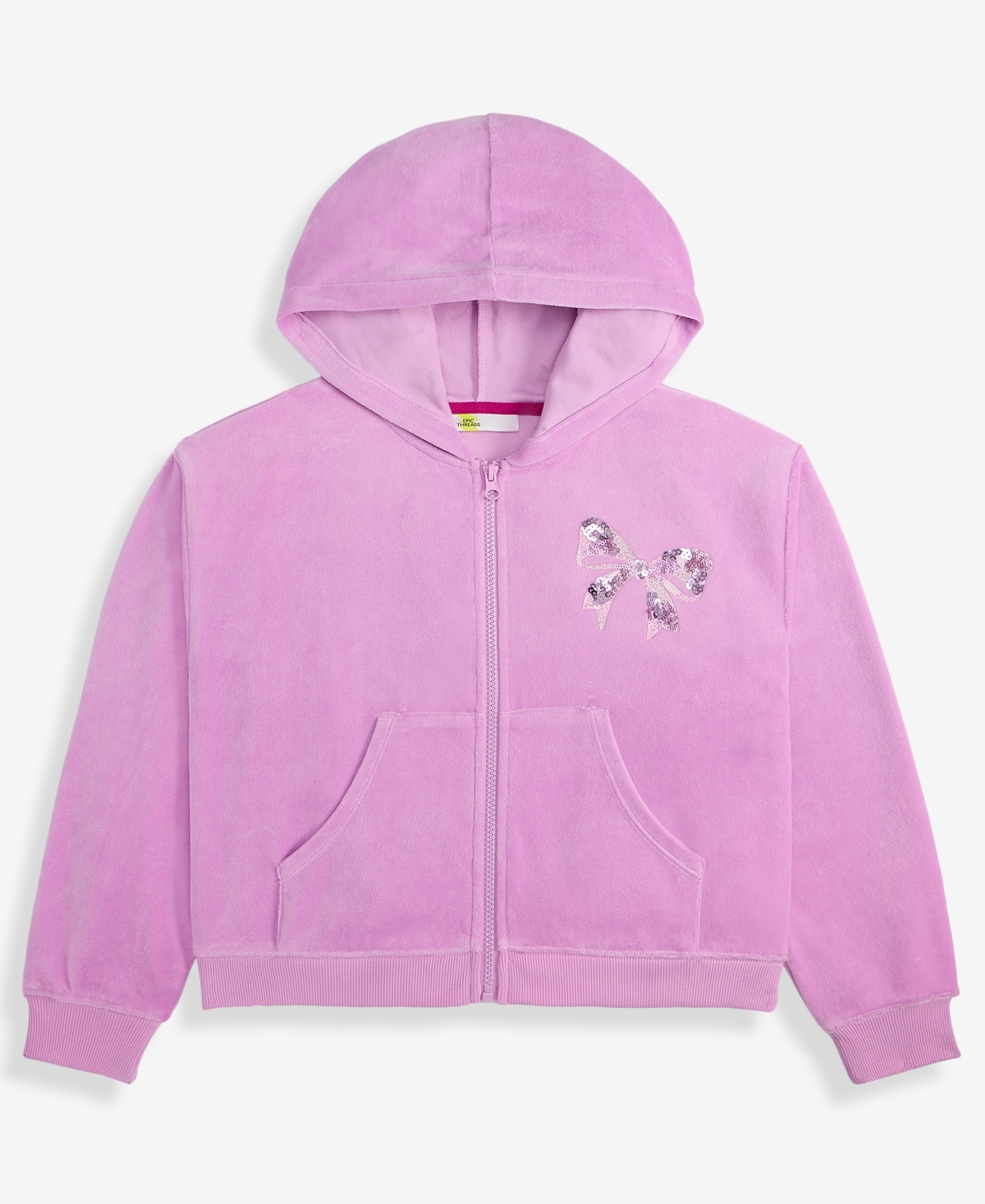 Click here for Epic Threads Little & Big Girls Bow Full-Zip Hoodi... prices