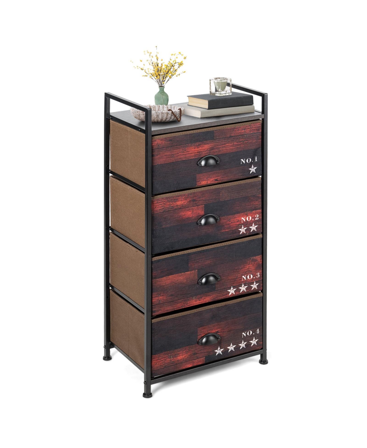 Click here for Industrial 4 Fabric Drawers Storage Dresser with F... prices