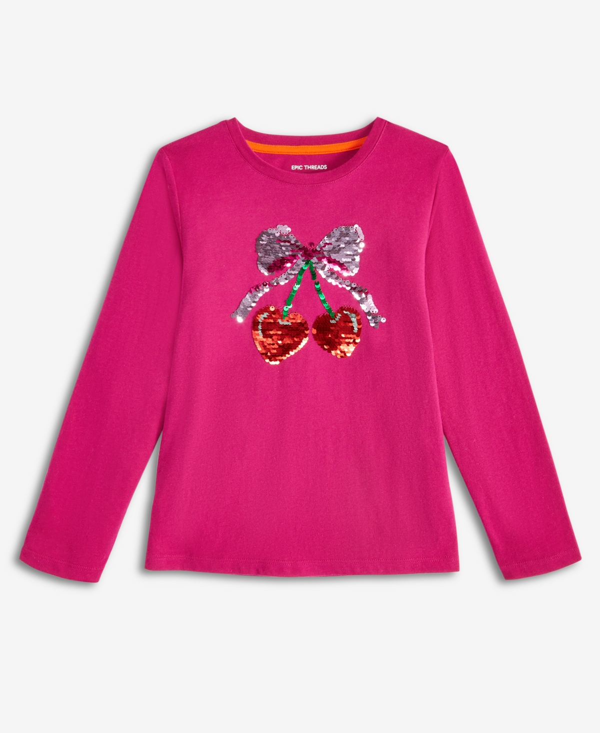 Click here for Epic Threads Girls 5-20 Sequin Detail Cherry Print... prices