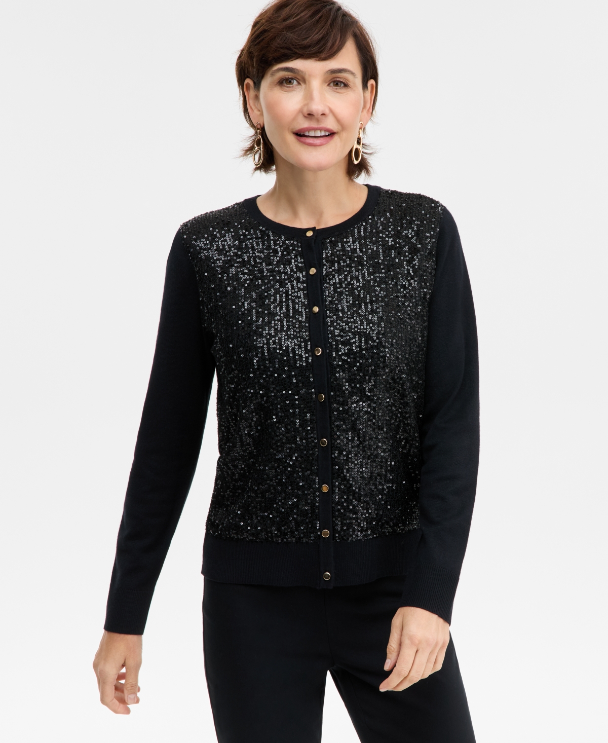 Click here for Jm Collection Womens Sequin Party Cardigan  Macys... prices